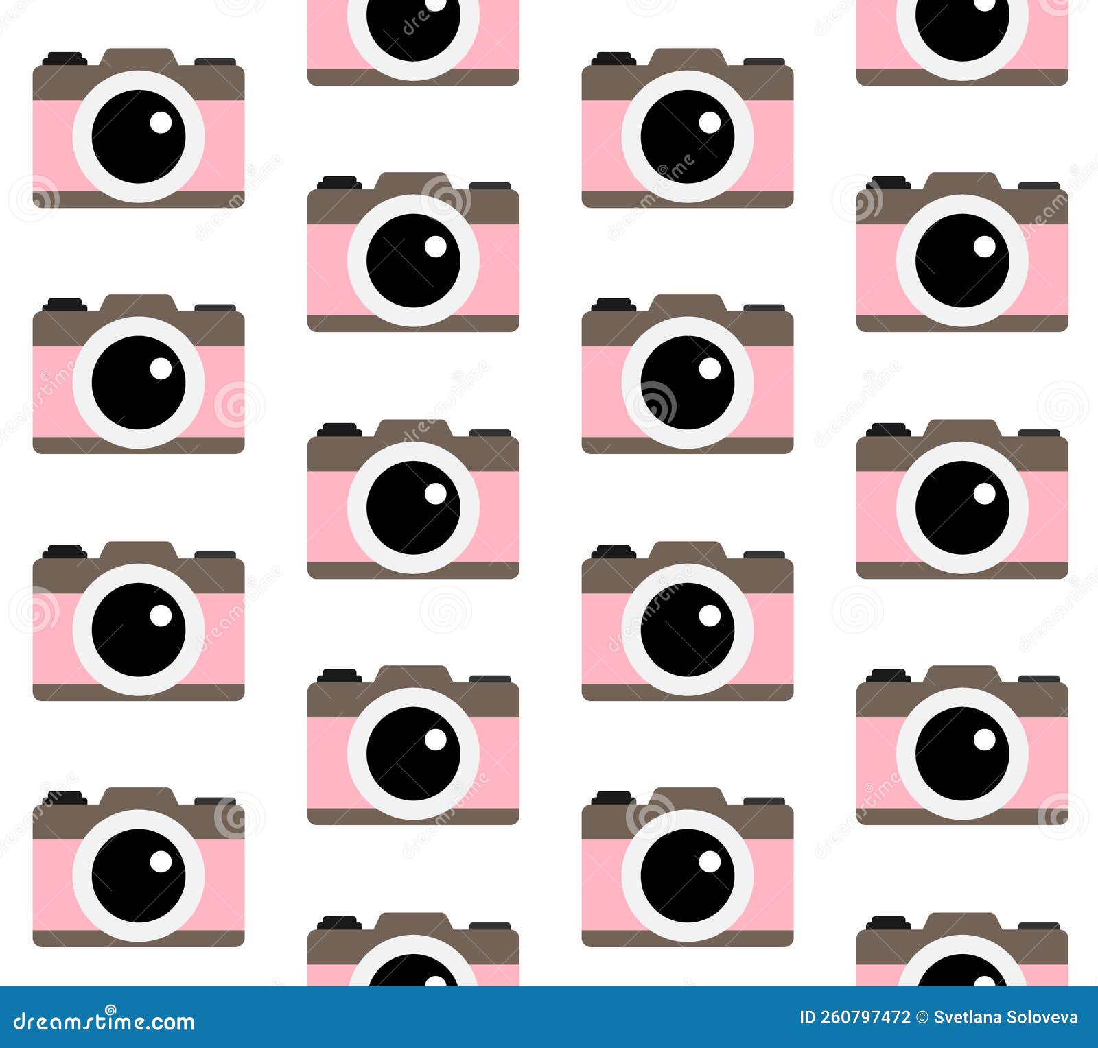 Vector Seamless Pattern of Flat Photo Camera Stock Vector ...
