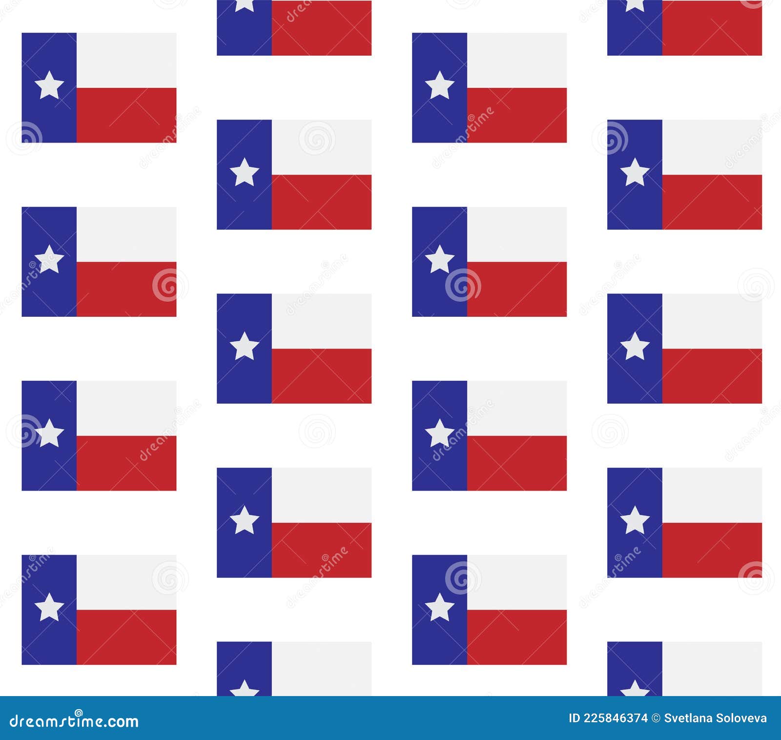 Vector Seamless Pattern of Flat Texas Flag Stock Vector - Illustration ...