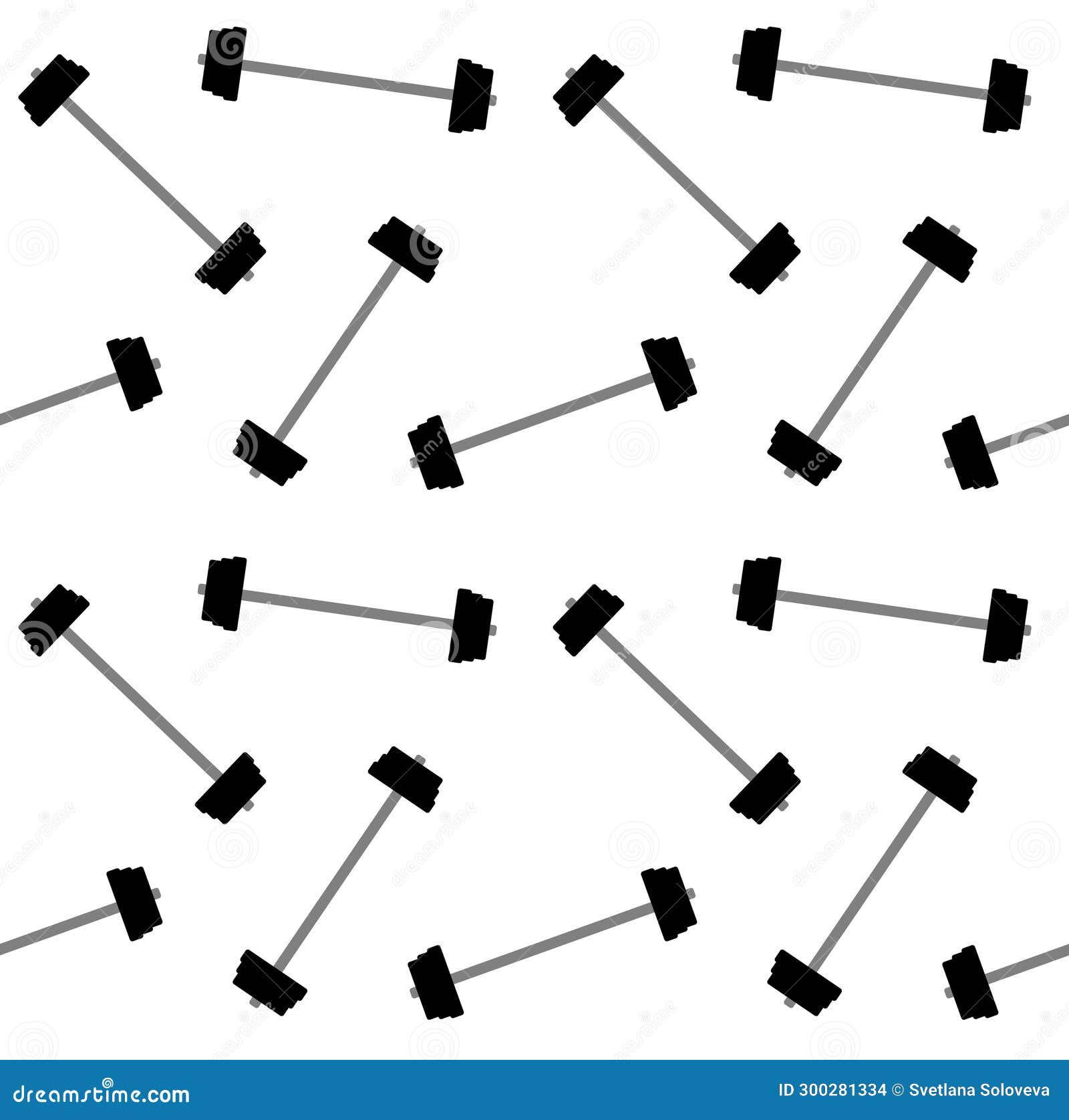 Vector Seamless Pattern of Flat Weight Barbell Stock Vector ...