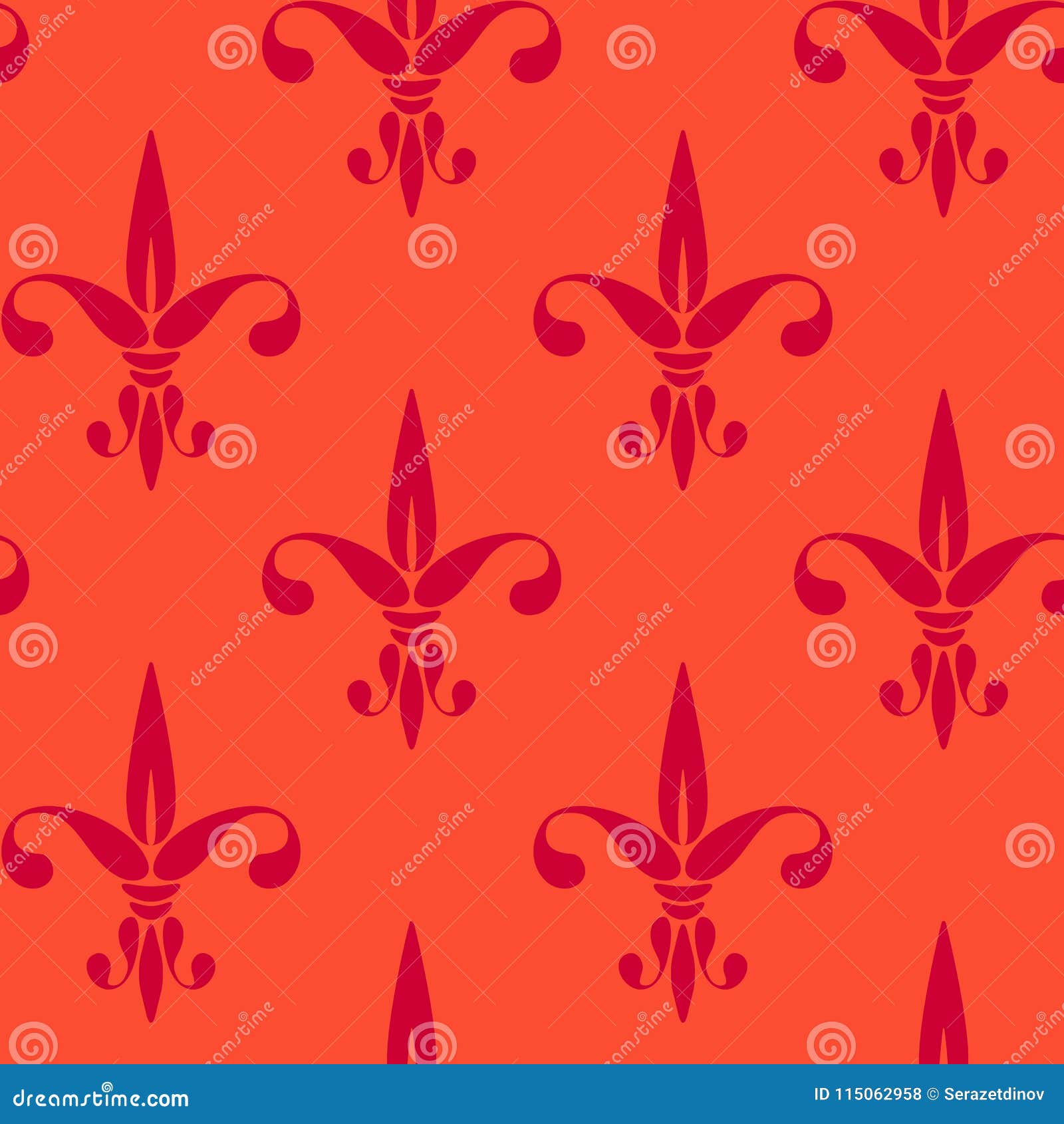 Vintage Pattern Fleur De Lis. Stock Vector - Illustration of fleur ...