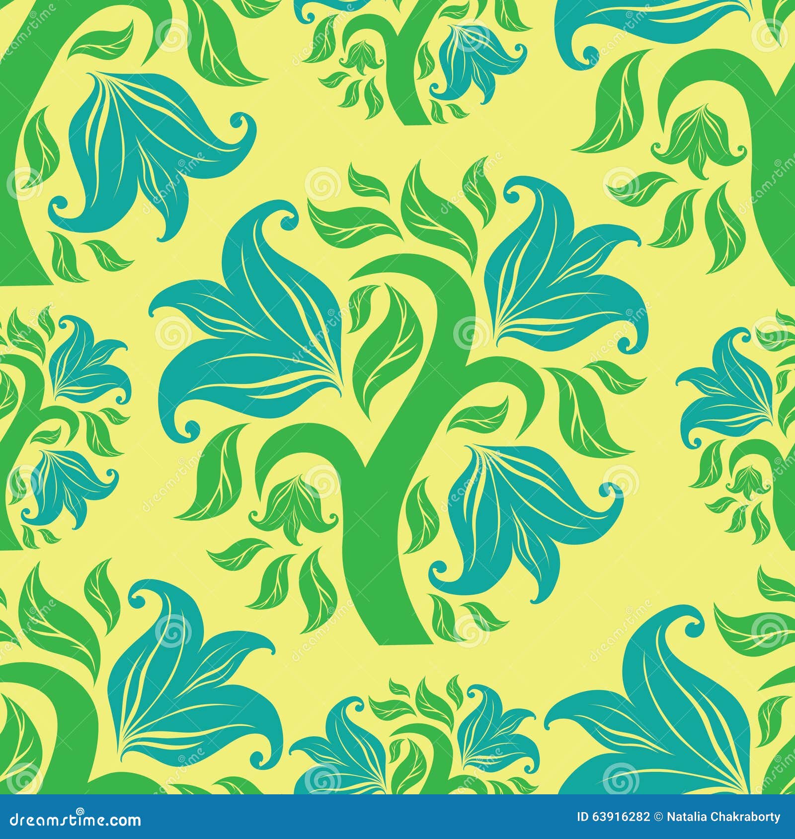 Vector seamless pattern stock vector. Illustration of elegant - 63916282