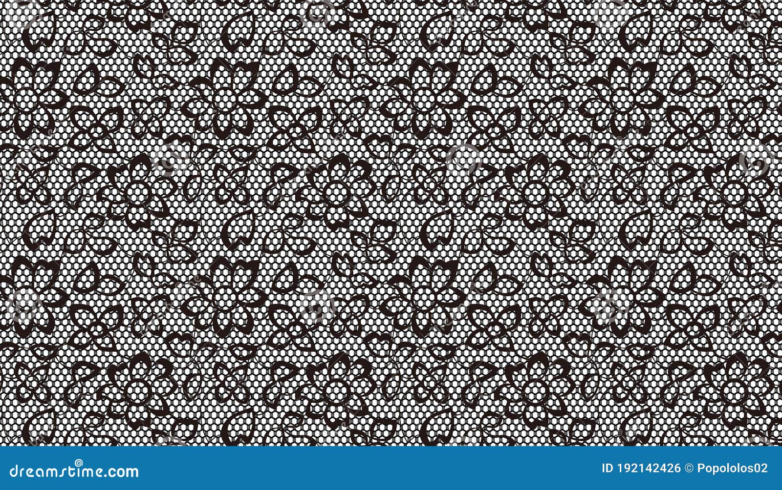 Vector Seamless Pattern with Flower . Jacquard Mesh Lace Fabric. Stock ...
