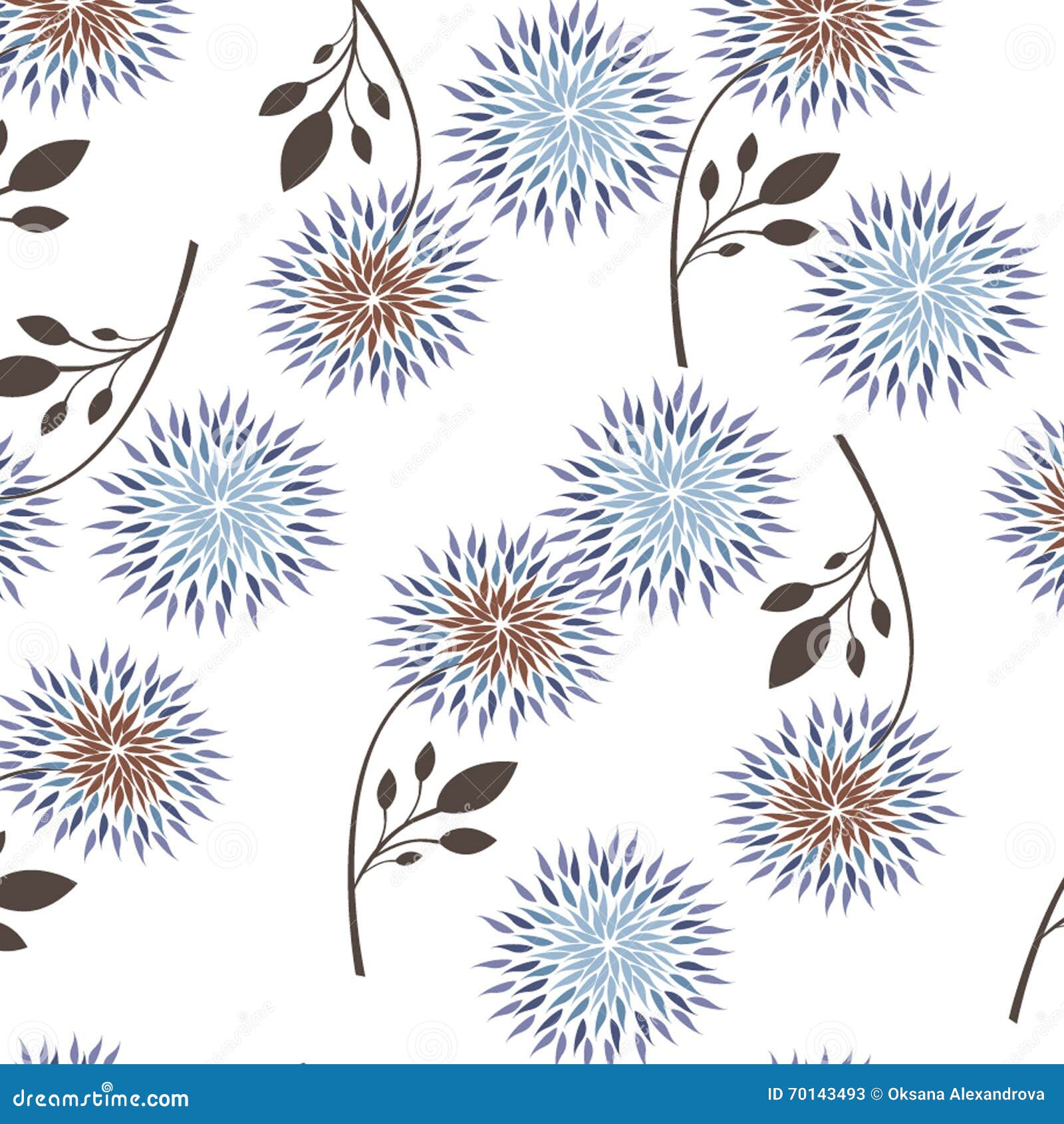 Vector Seamless Pattern Flower Texture Stock Vector - Illustration of ...