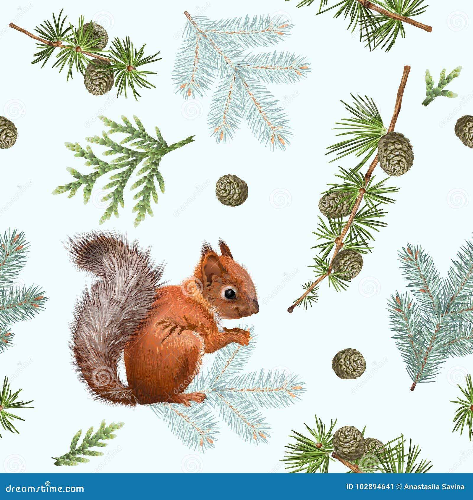 Christmas squirrel frame stock vector. Illustration of branch - 102894641