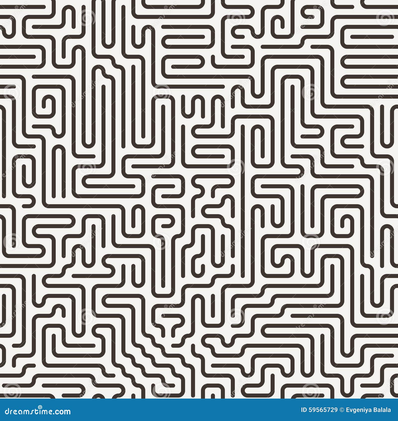 Vector Seamless Pattern in the Form of a Labyrinth Stock Vector ...
