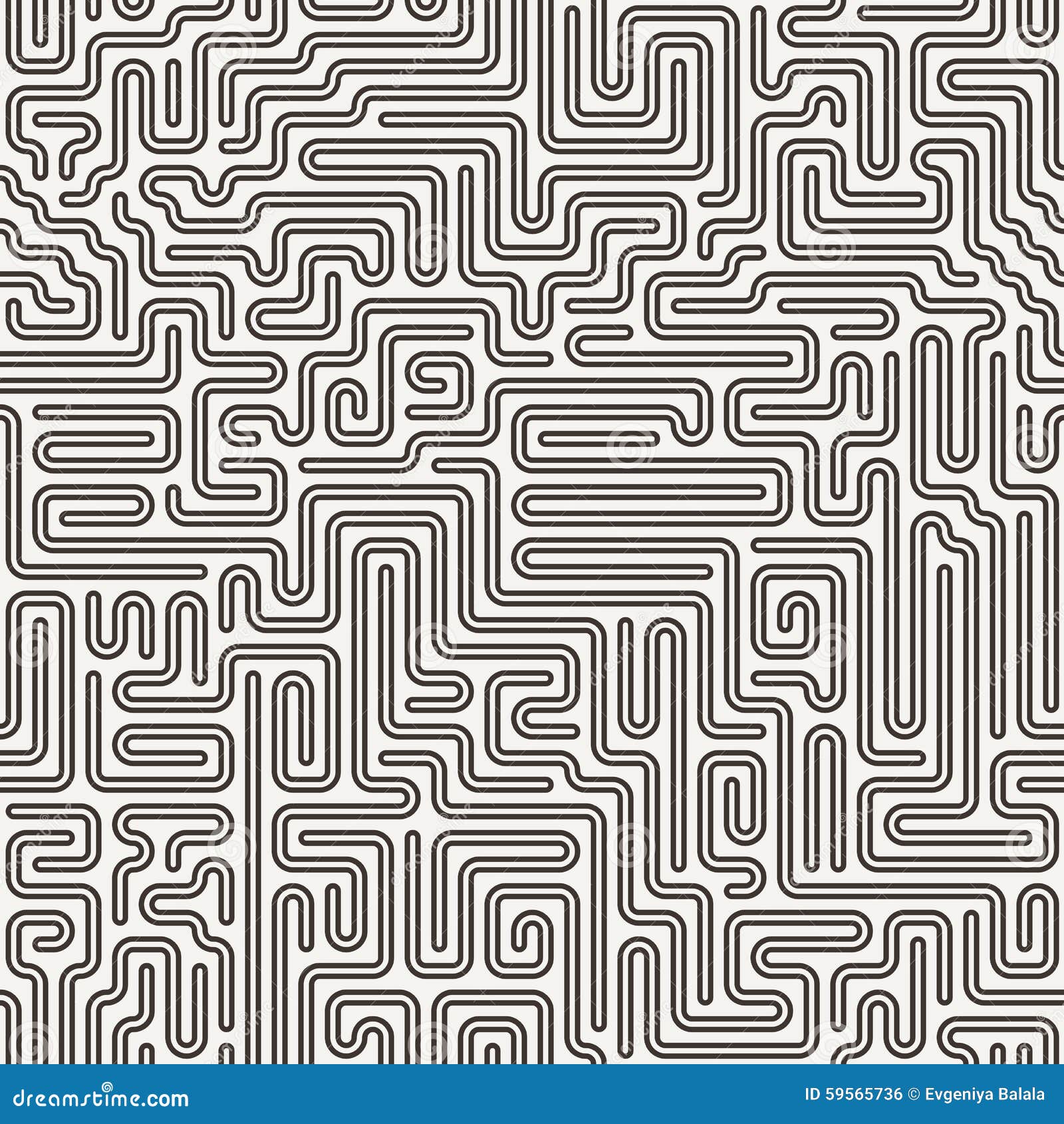 Vector Seamless Pattern in the Form of a Labyrinth Stock Vector ...