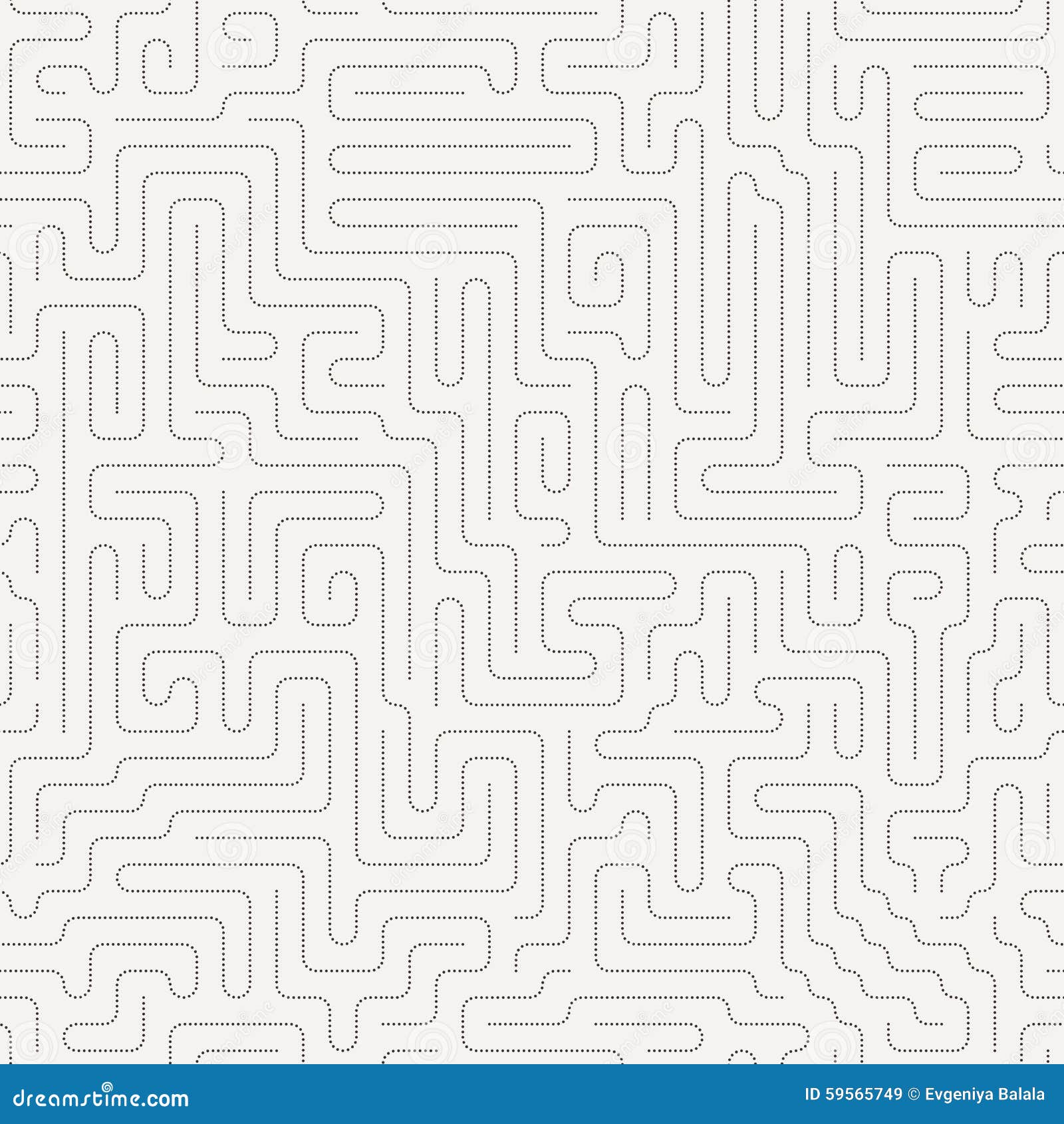 Vector Seamless Pattern in the Form of a Labyrinth Stock Vector ...