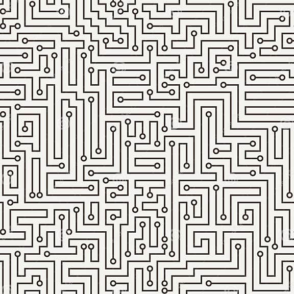 Vector Seamless Pattern in the Form of a Labyrinth Stock Vector ...