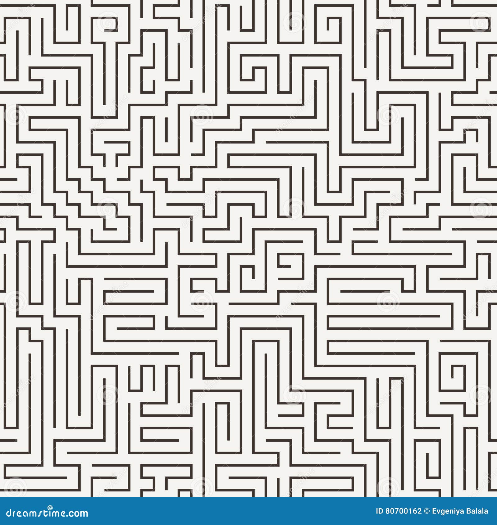 Vector Seamless Pattern in the Form of a Labyrinth Stock Vector ...