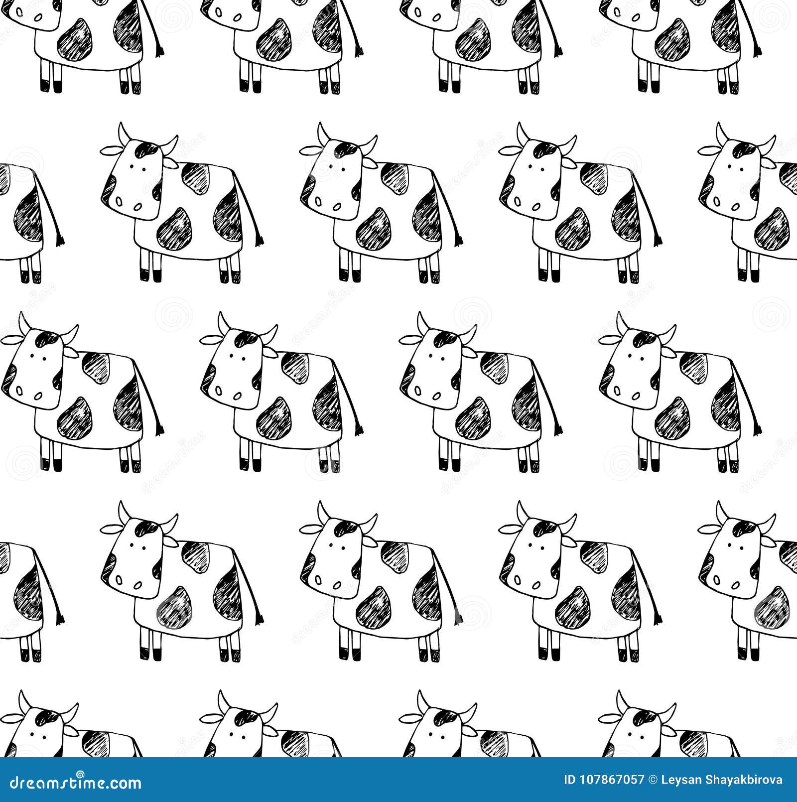 Cow pattern stock vector. Illustration of agriculture - 107867057