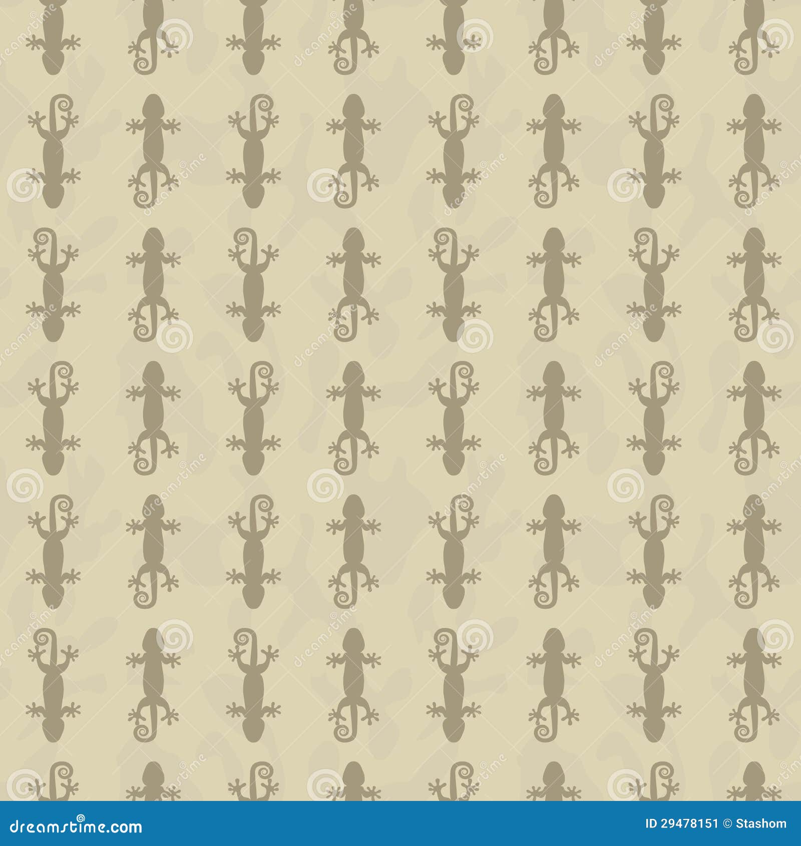 Vector Seamless Pattern with Gecko Stock Vector - Illustration of scale ...