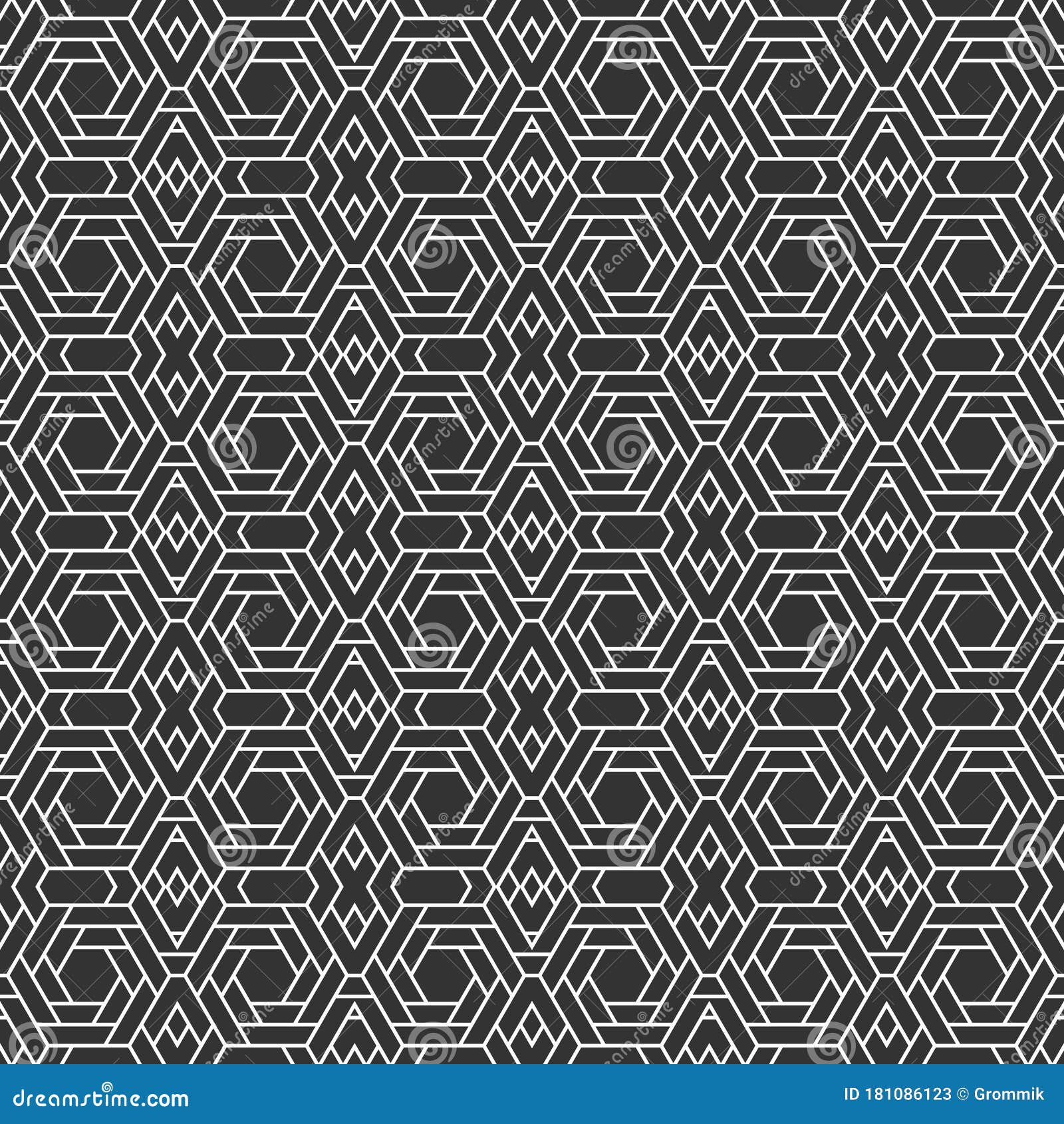 Vector Seamless Pattern. Geometric Abstract Background, Fine Lines ...