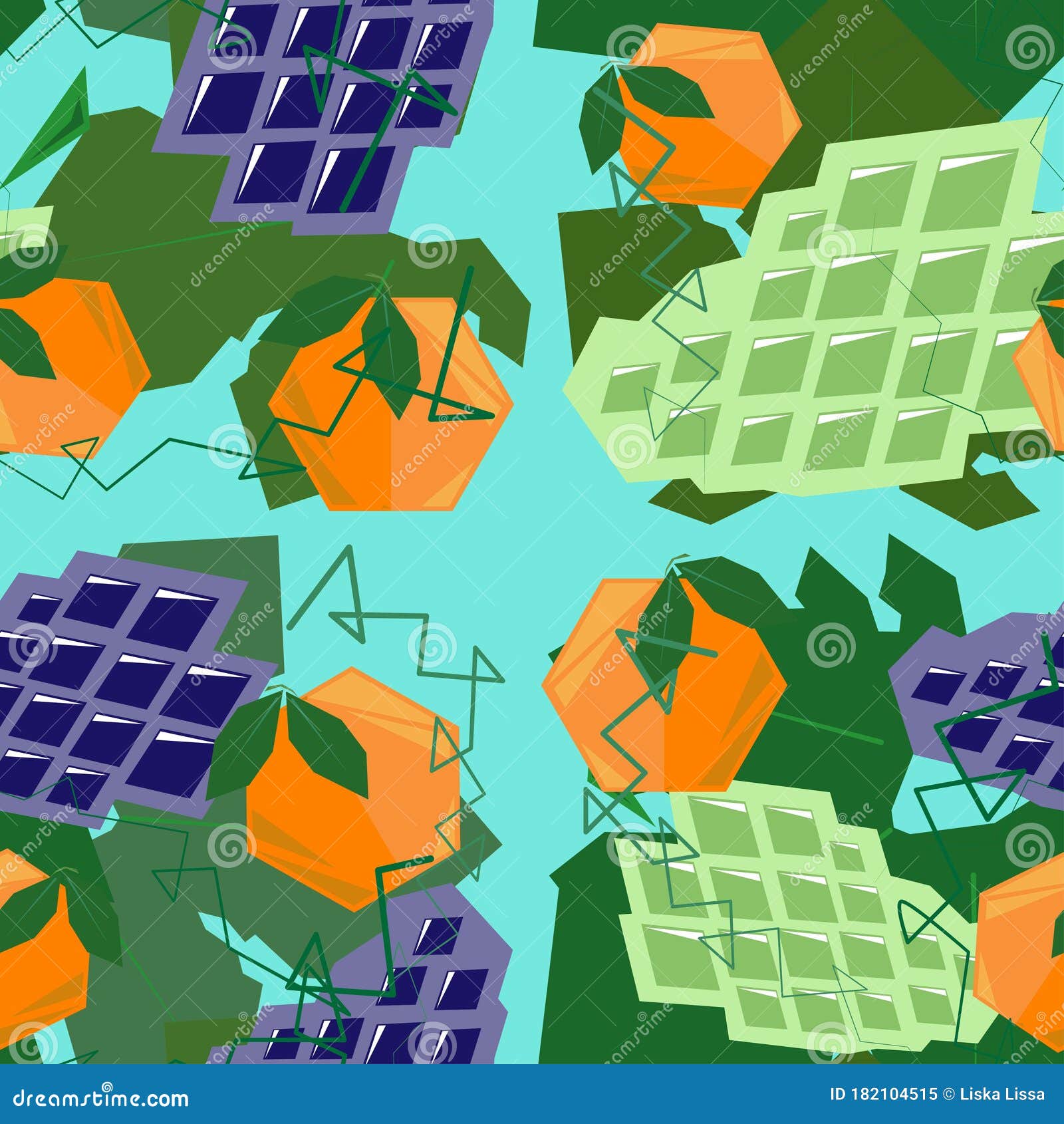 Geometric fruit stock vector. Illustration of nature - 182104515