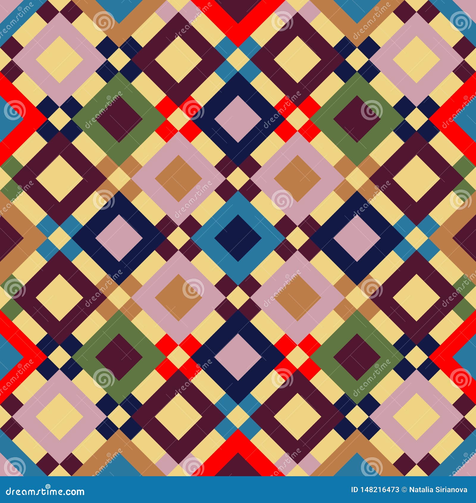 Vector Seamless Pattern. Geometric Rainbow Seamless Illustration Stock ...