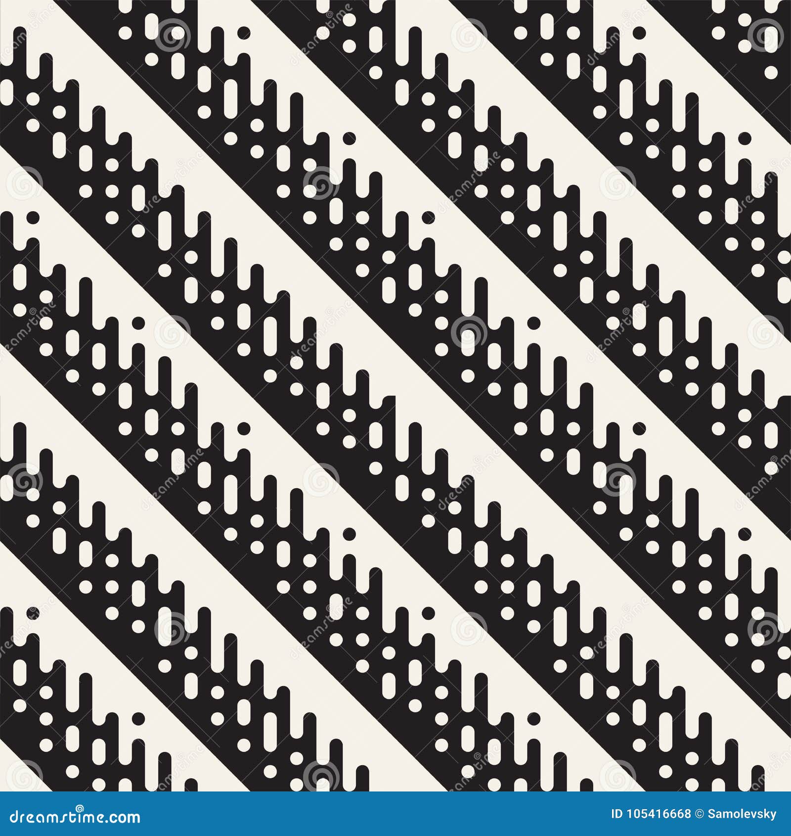 Vector Seamless Pattern with Geometric Spots. Monochrome Random Line ...
