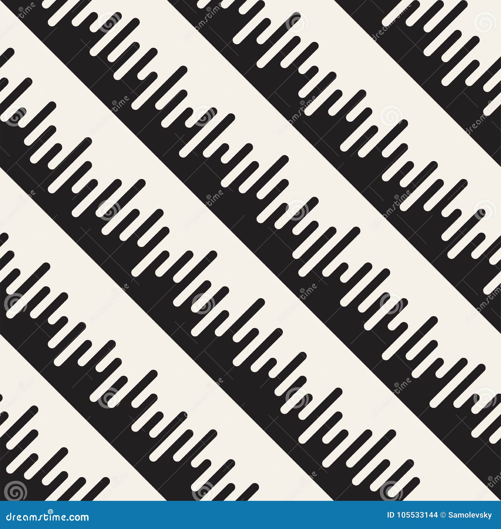 Vector Seamless Pattern with Geometric Spots. Monochrome Random Line ...