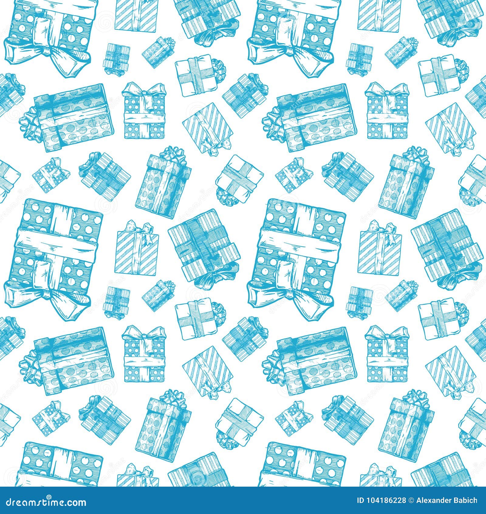 Seamless gift pattern stock vector. Illustration of decoration - 104186228