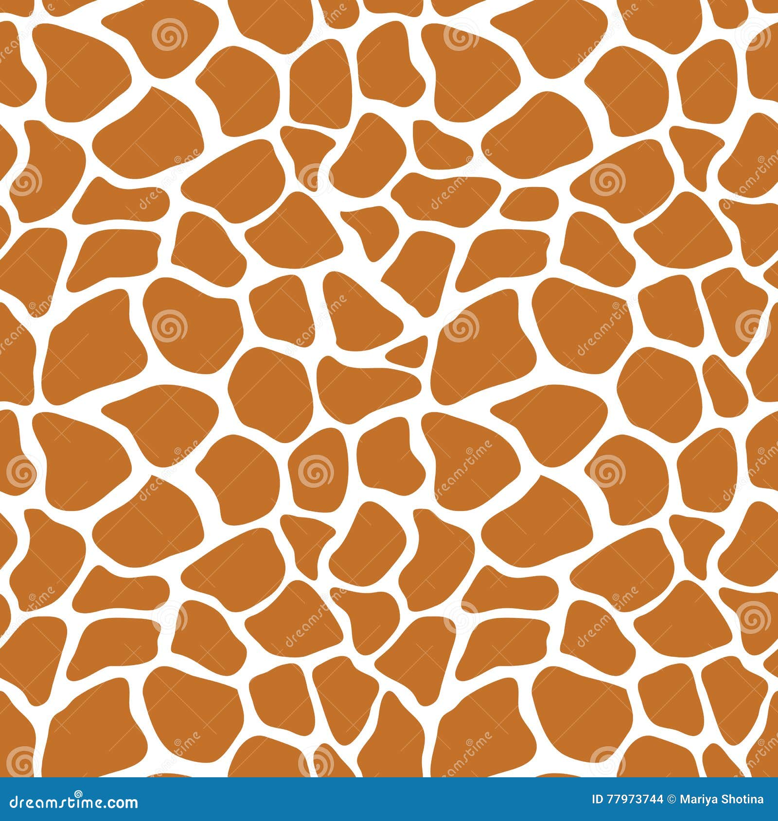 Vector Seamless Pattern with Giraffe Skin Texture. Repeating Giraffe ...