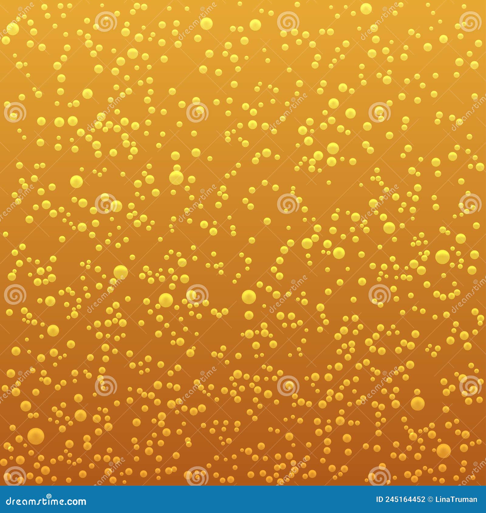 Beer Bubbles Background. Realistic Beer Texture. Yellow Alcohol ...