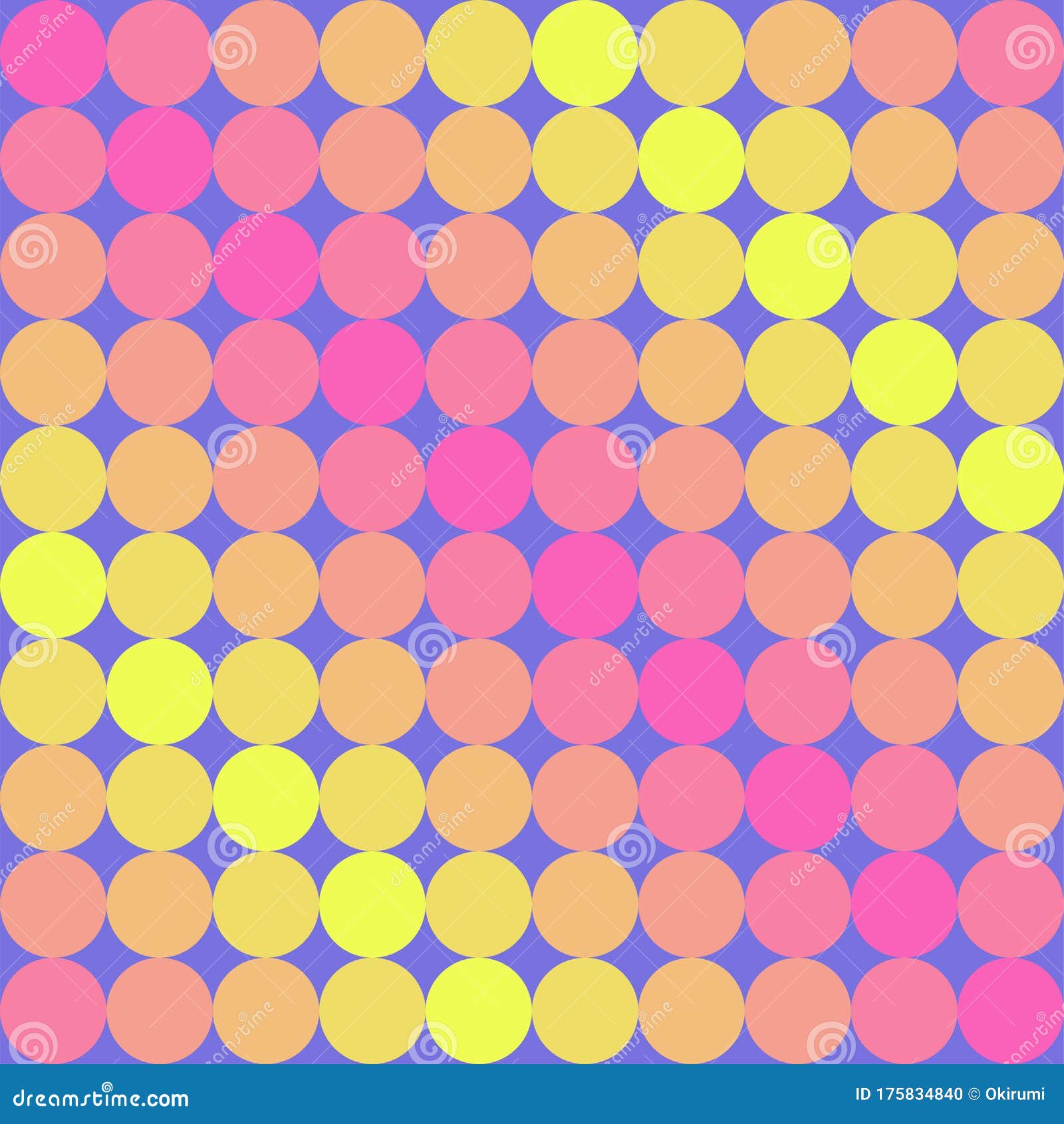 Vector Seamless Pattern Gradient Yellow Pink Circles Stock Vector ...