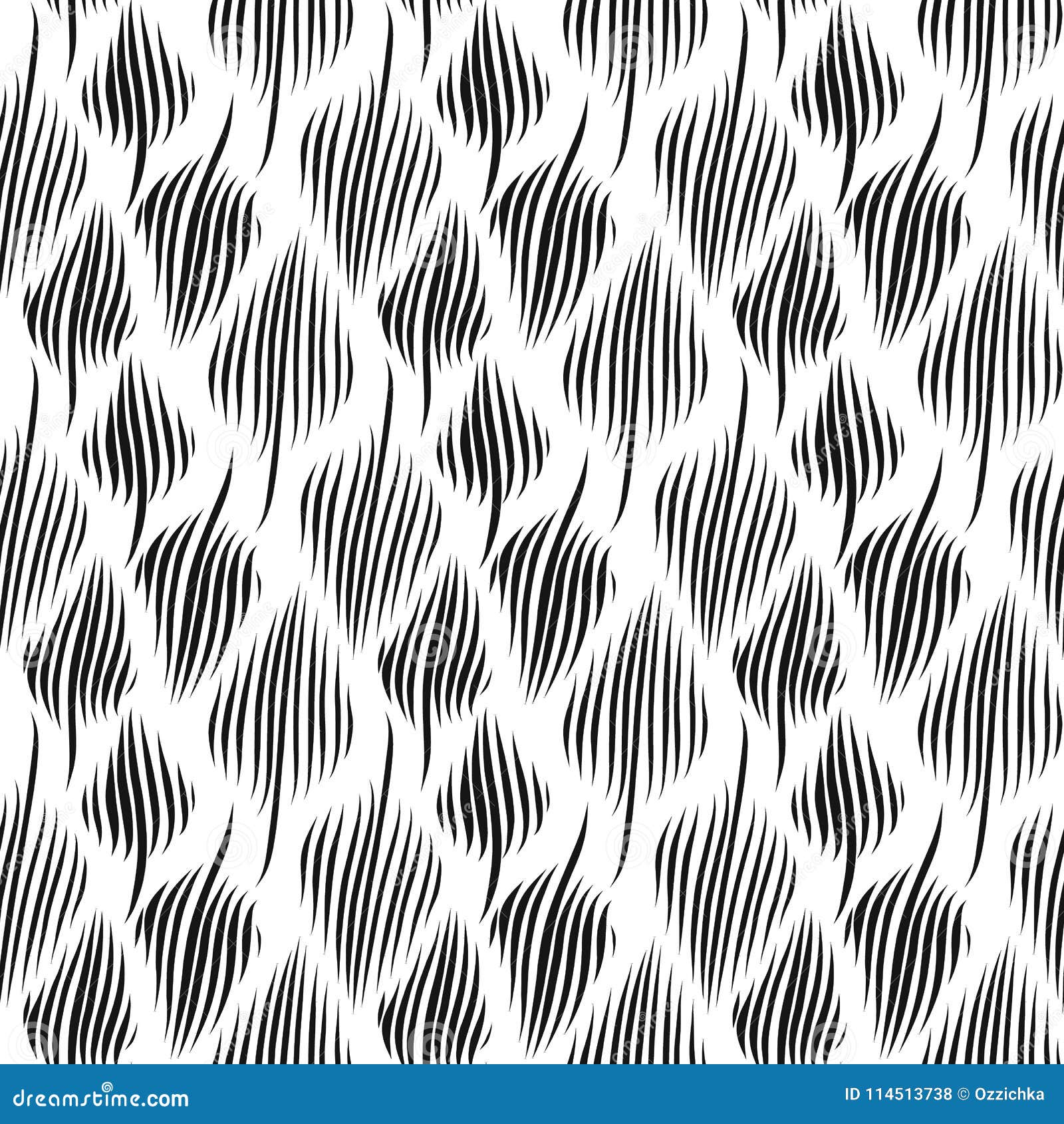 Vector Seamless Pattern of Graphical Leaves Shapes, Monochrome ...