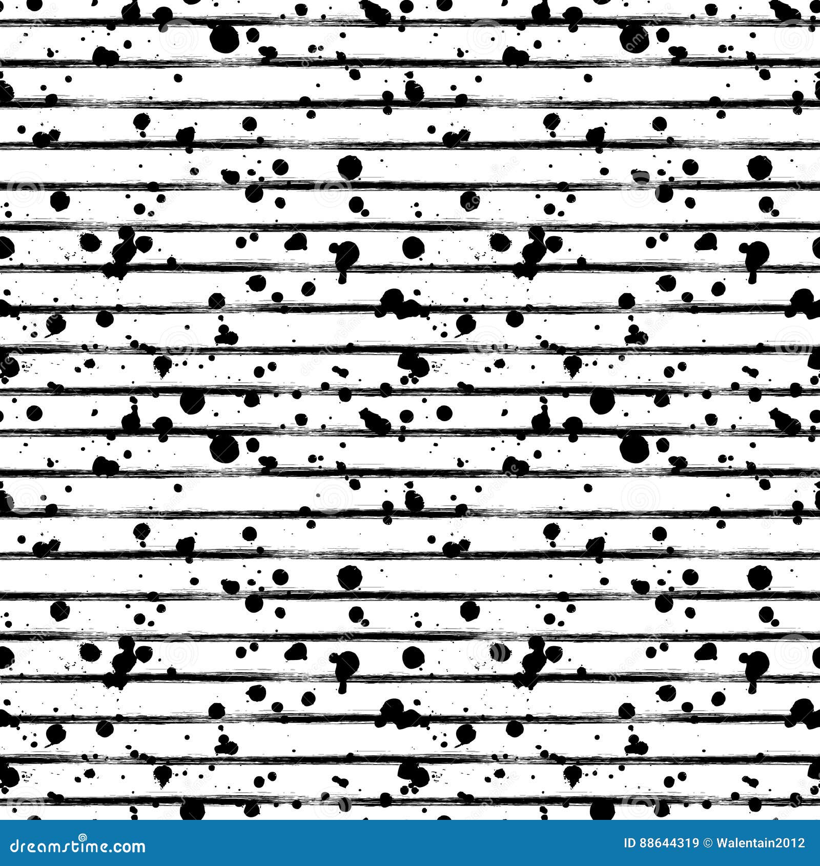 Vector Seamless Pattern, Gray Tile with Inc Splash, Blots, Smudge and ...