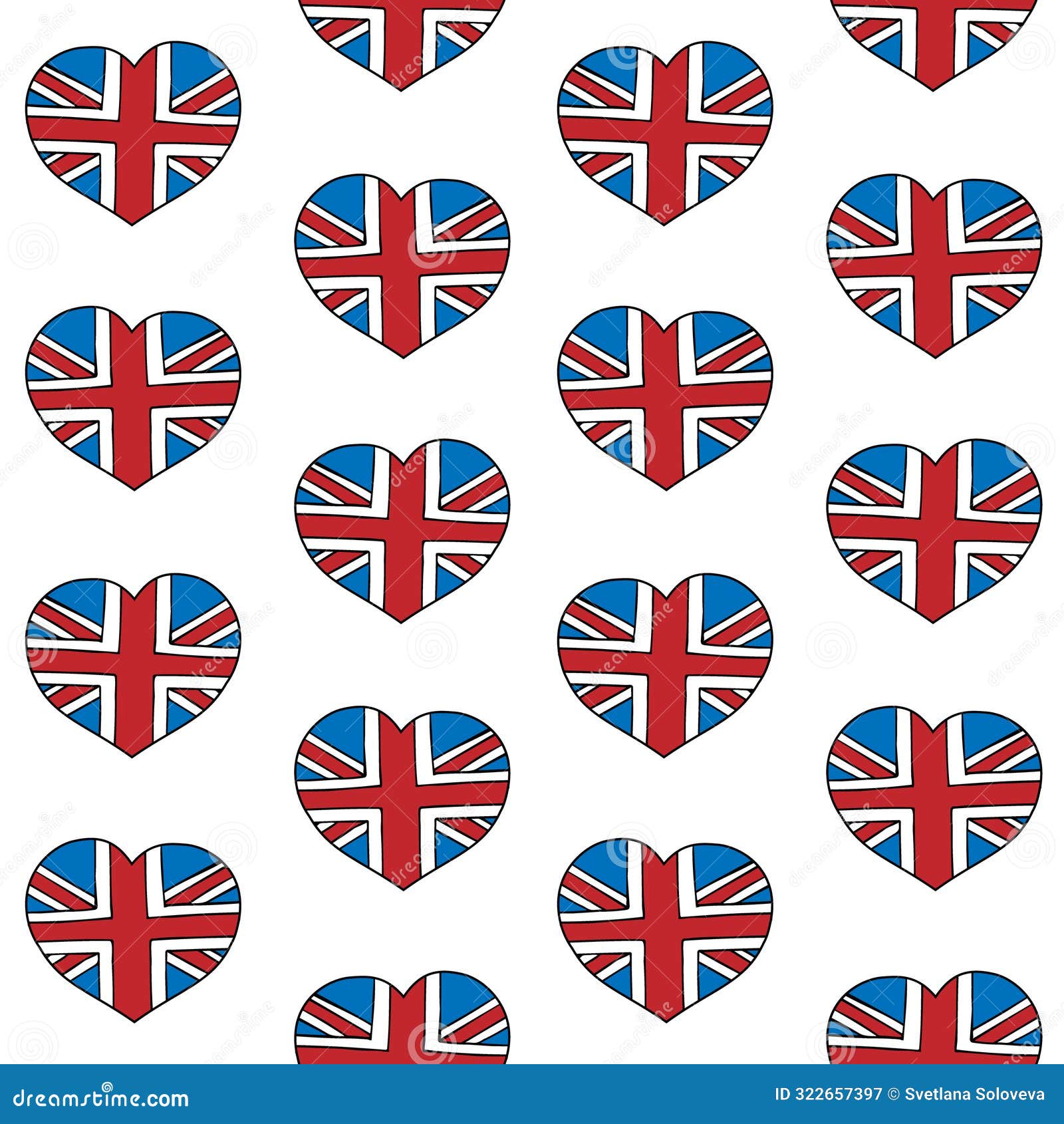Vector Seamless Pattern of Great Britain Flag Stock Illustration - Illustration of national ...