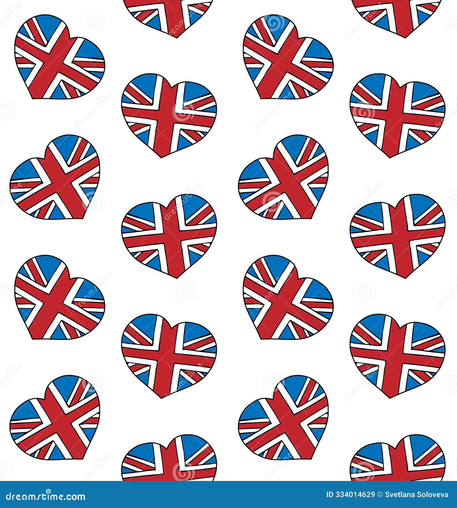 Vector Seamless Pattern of Great Britain Flag Stock Vector ...