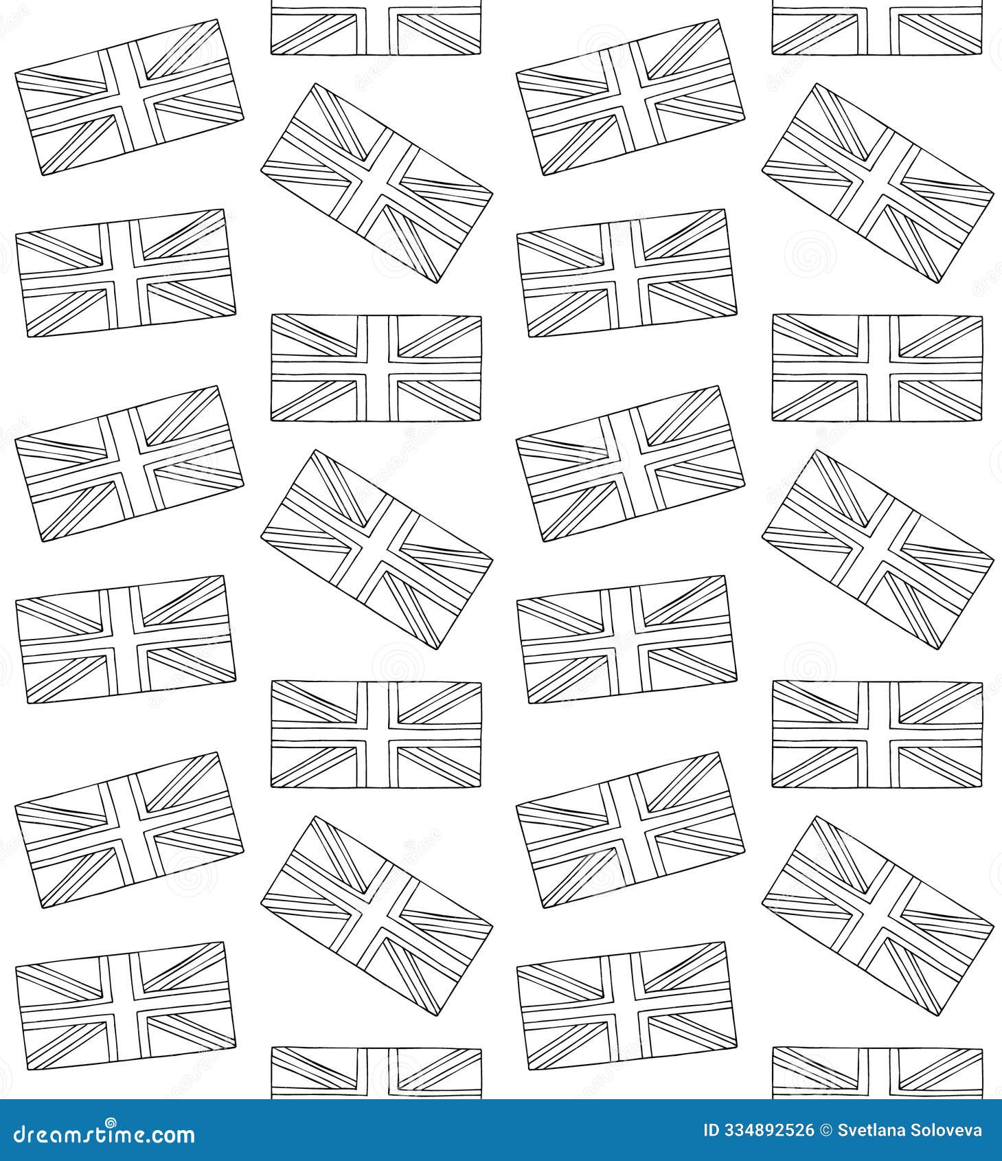 Vector Seamless Pattern of Great Britain Flag Stock Illustration ...