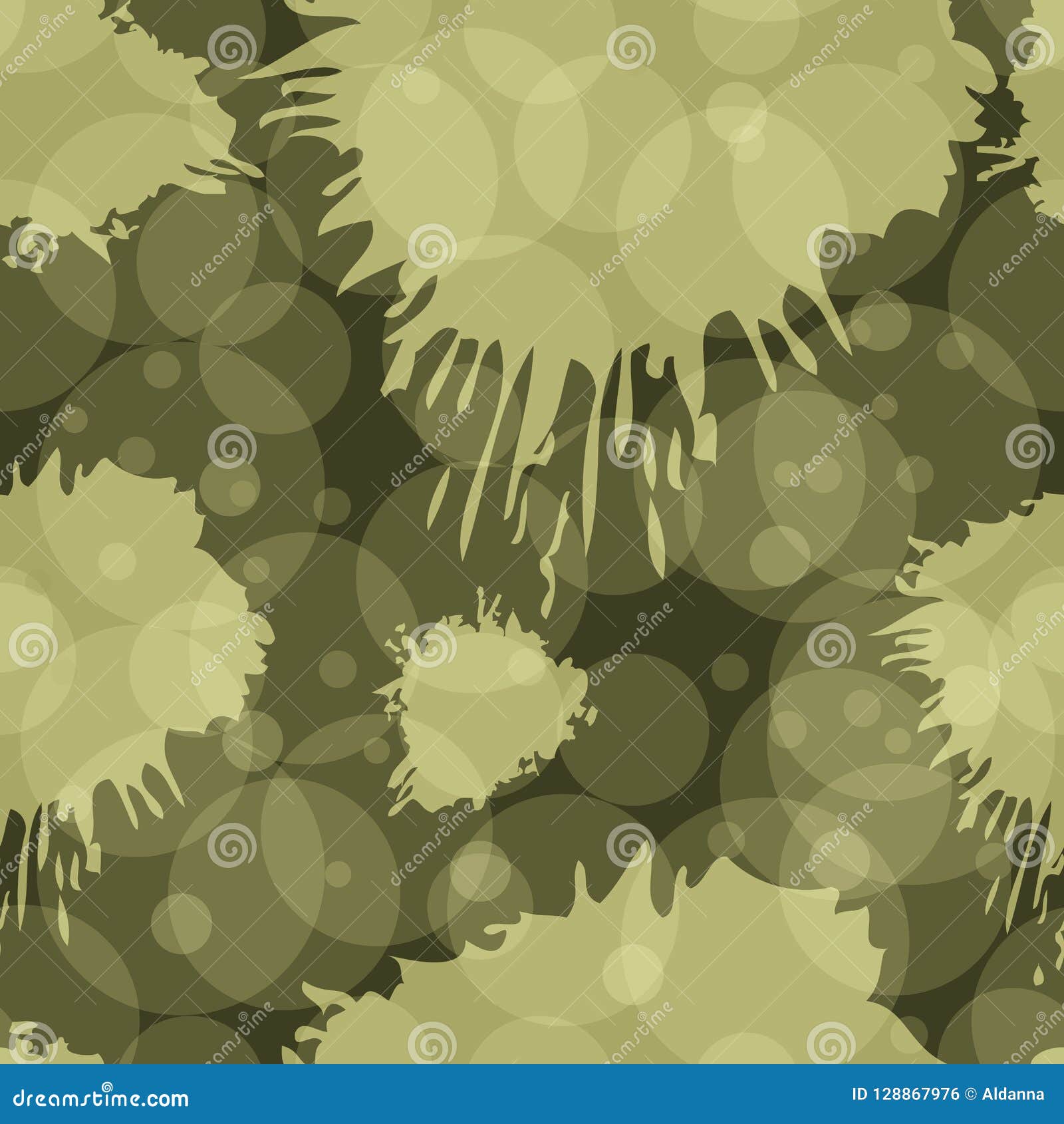 Vector Seamless Pattern in Green Military Colors Stock Vector ...