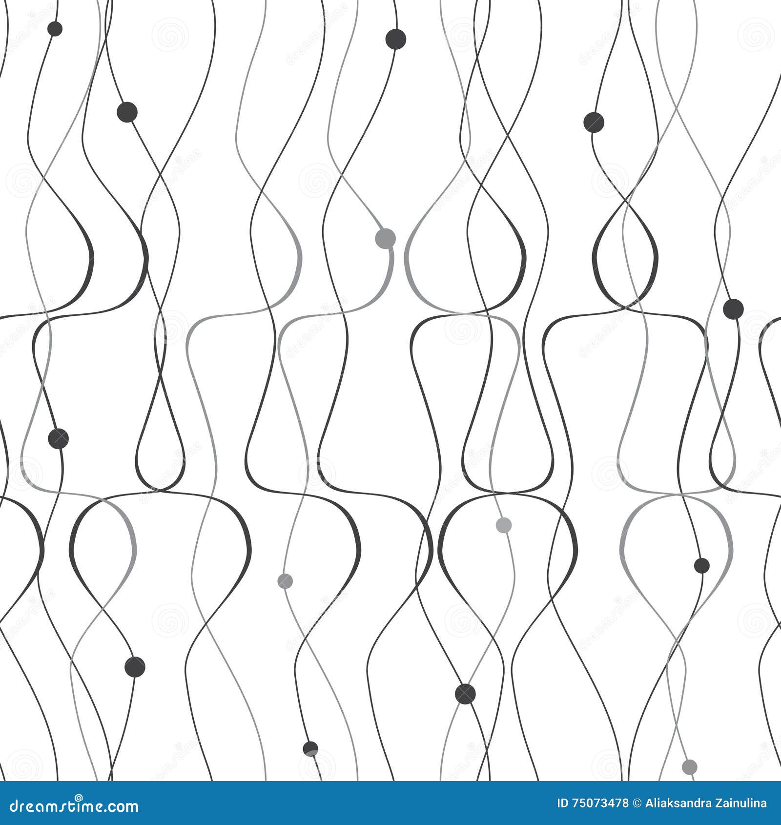 Vector Seamless Pattern with Grey Threads Stock Vector - Illustration ...