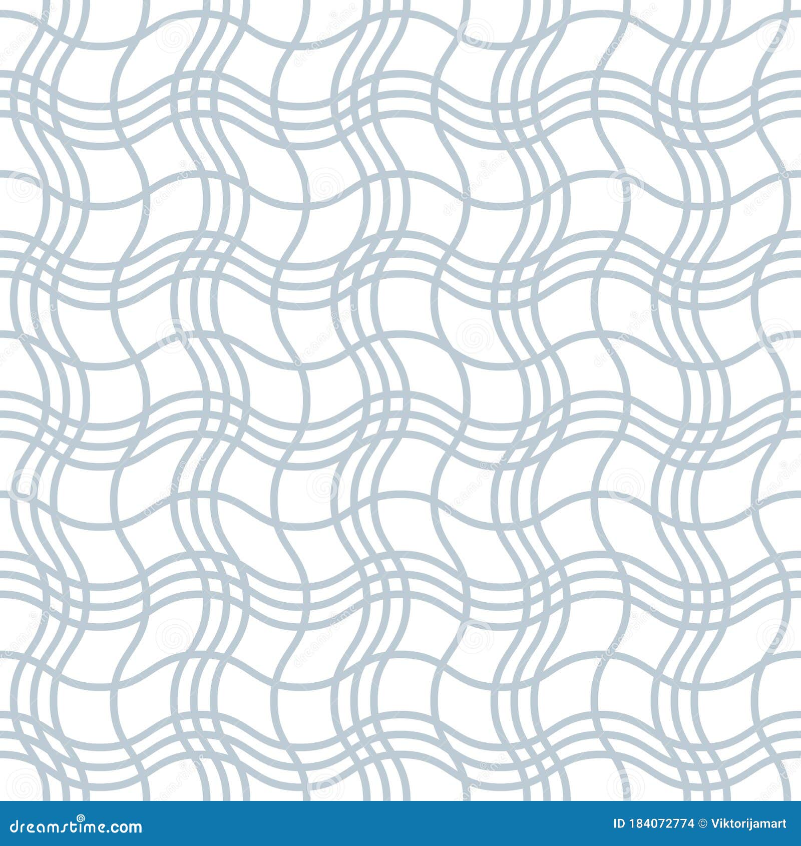 Vector Seamless Pattern. Grey Wavy Lines are Intertwined To Form ...