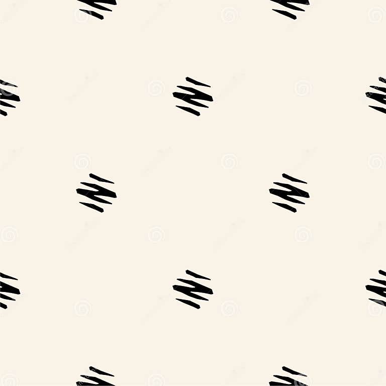 Vector Seamless Pattern with Hand-drawn Dashes. Stock Vector ...