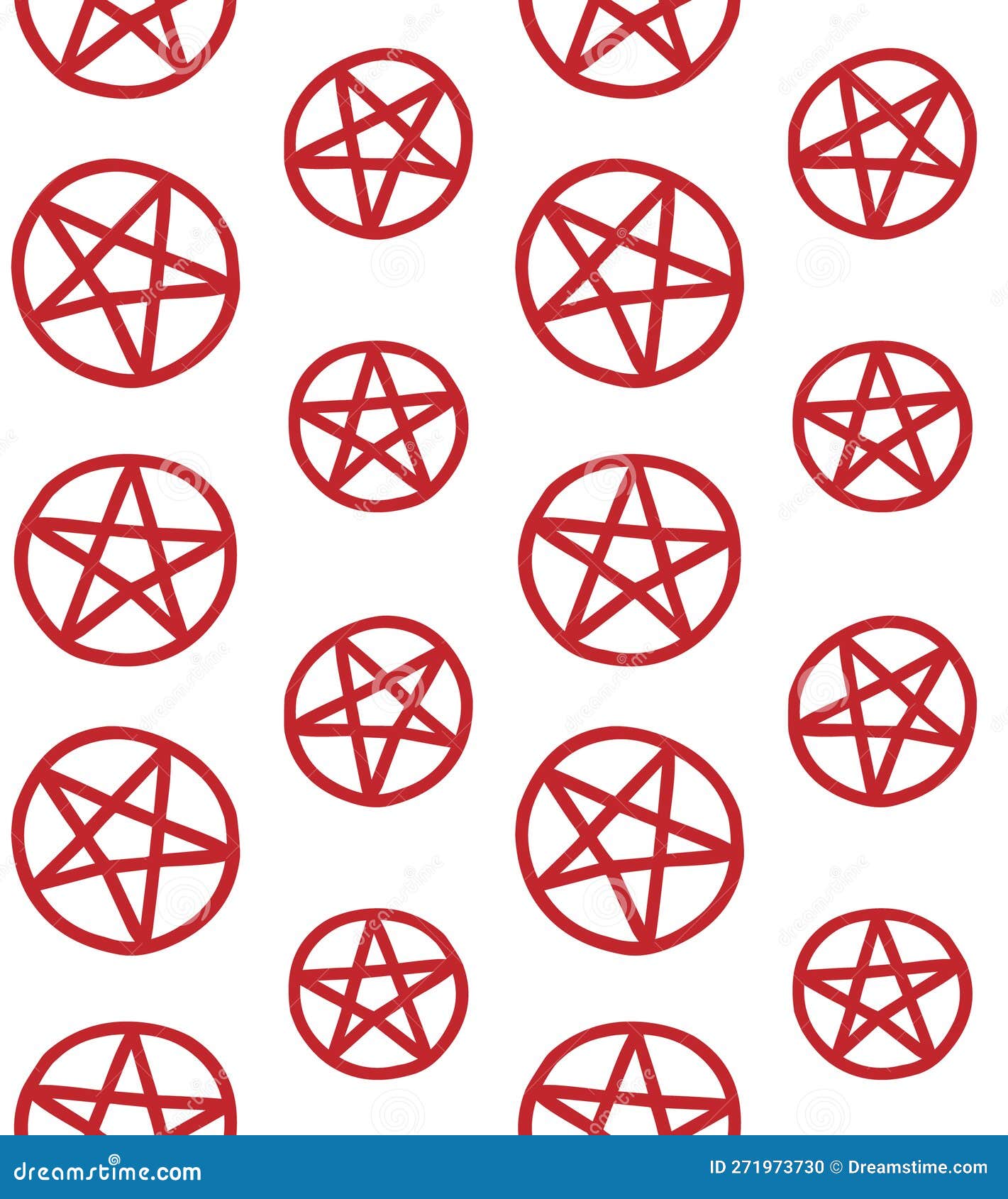 Vector Seamless Pattern of Pentagram Stock Vector - Illustration of ...
