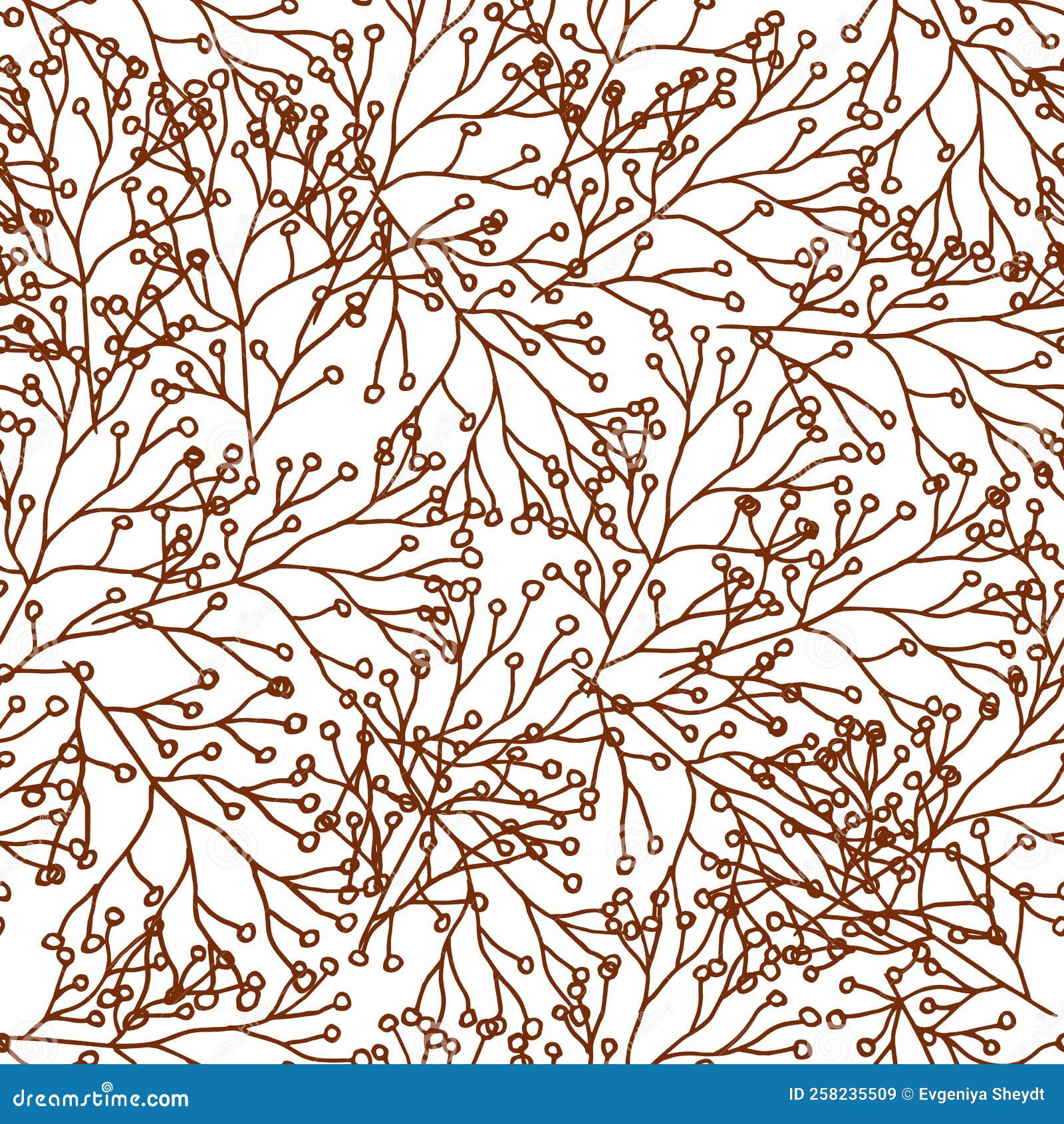 Vector Seamless Pattern with Hand Drawn Leaf and Flowers. Contemporary ...