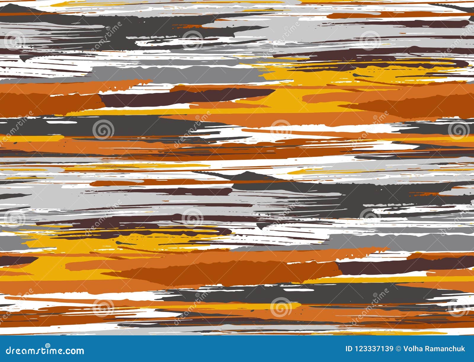 Vector Seamless Pattern with Hand Drawn Rough Edges Textured Brush ...
