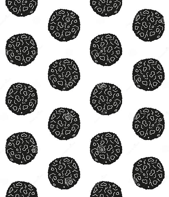 Vector Seamless Pattern of Hand Drawn Cookie Stock Illustration - Illustration of doodle, food ...