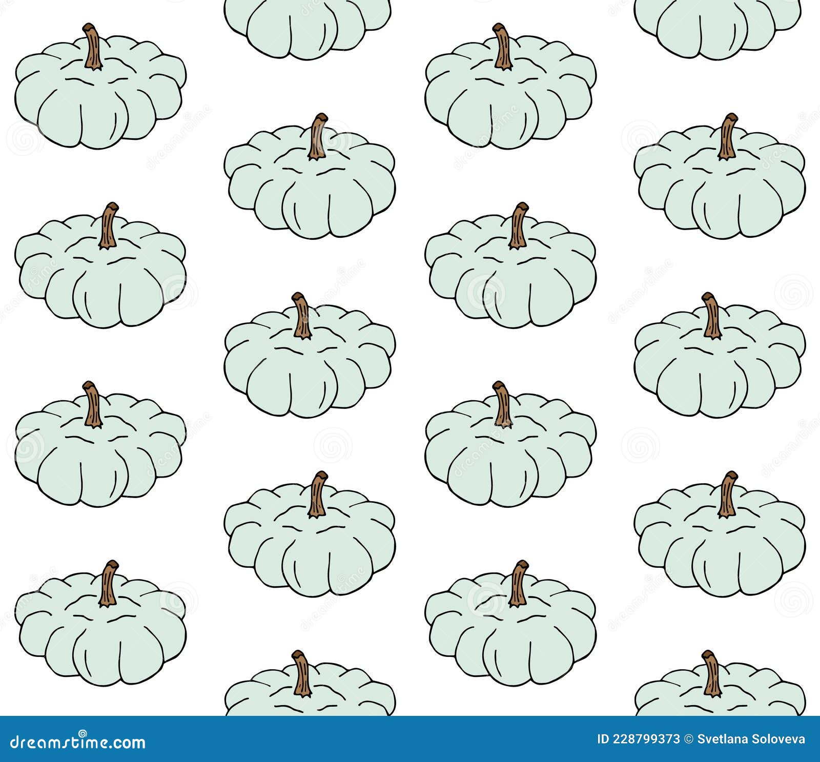 Vector Seamless Pattern of Hand Drawn Squash Stock Vector ...