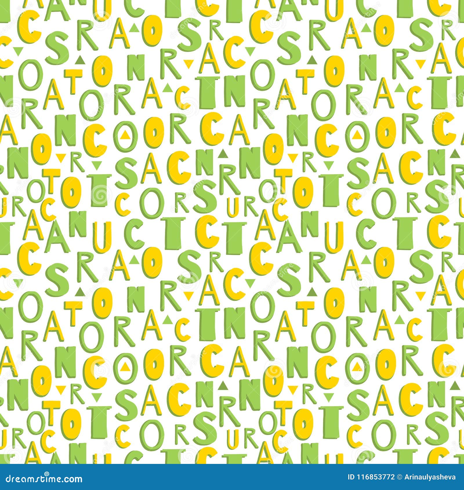 Vector Seamless Pattern with Hand-written Alphabet, Letters are Angular ...