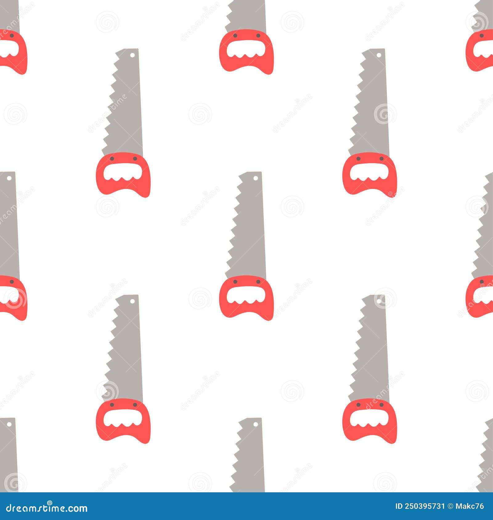Vector Seamless Pattern with Handsaw, Hardware Tools Stock Vector ...