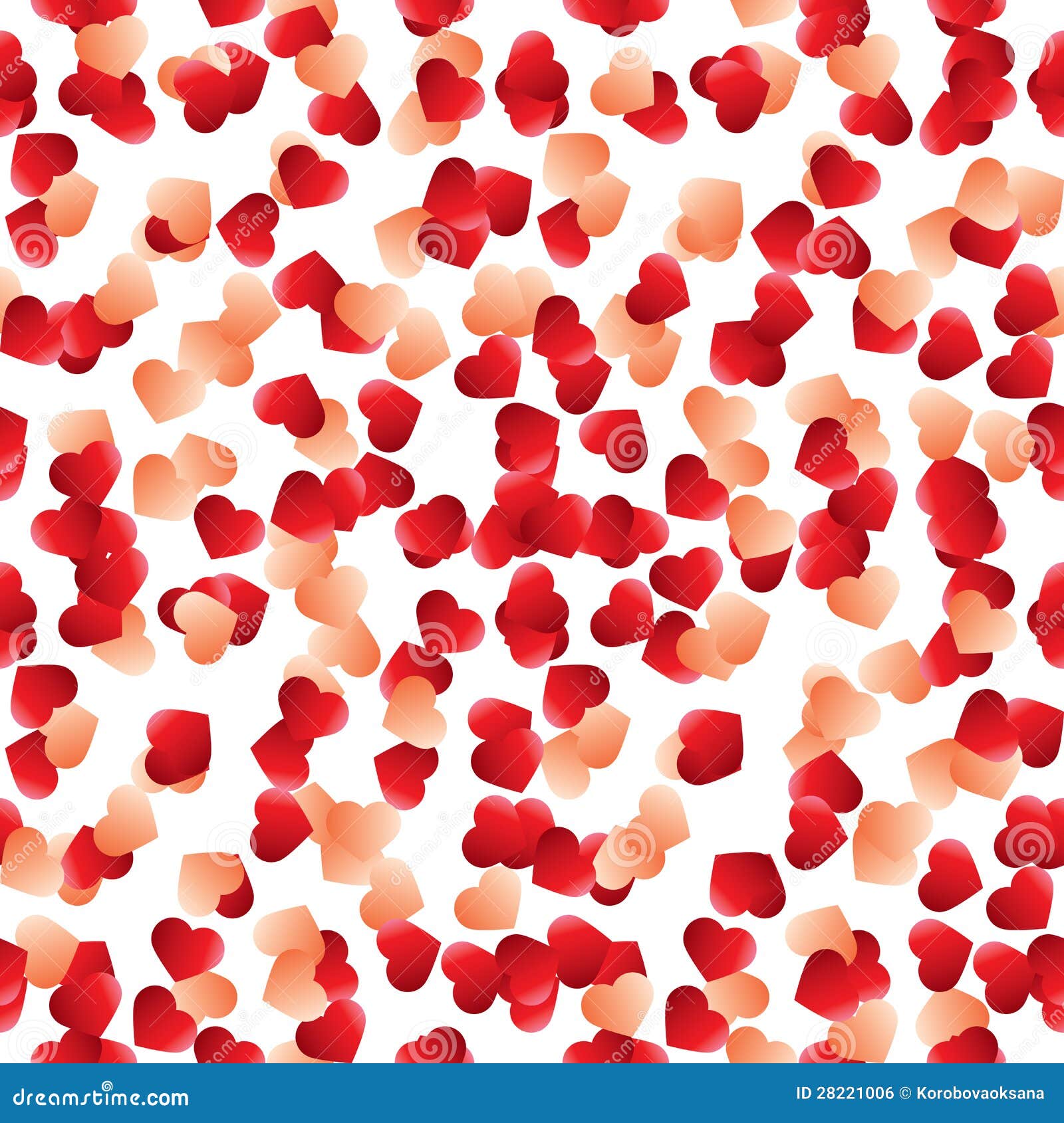 Vector Seamless Pattern of Heart Stock Vector - Illustration of digital ...