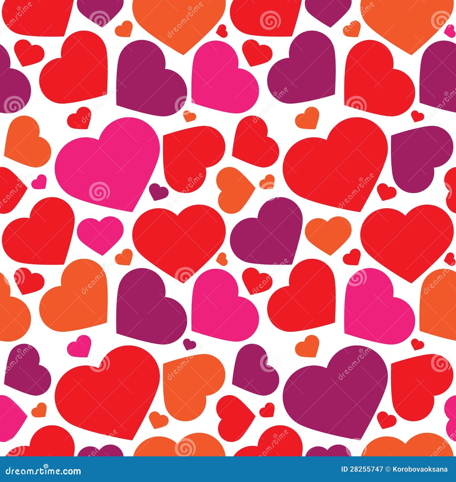 Vector Seamless Pattern of Heart Stock Vector - Illustration of wedding ...