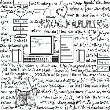 Vector Seamless Pattern I Love Programming with Programming Code ...