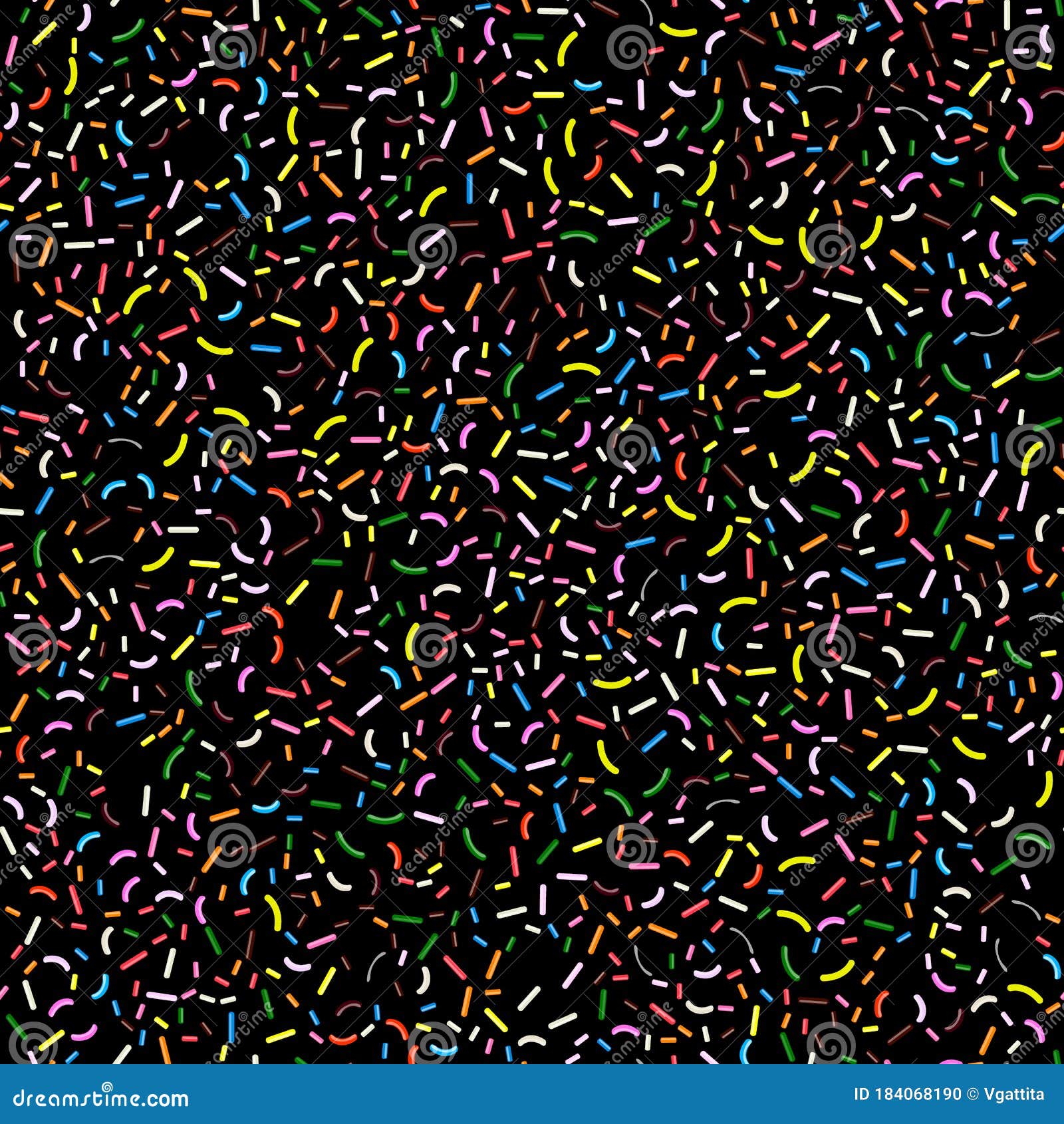 Vector Seamless Pattern Illustration with Multi-colored Confetti in a ...