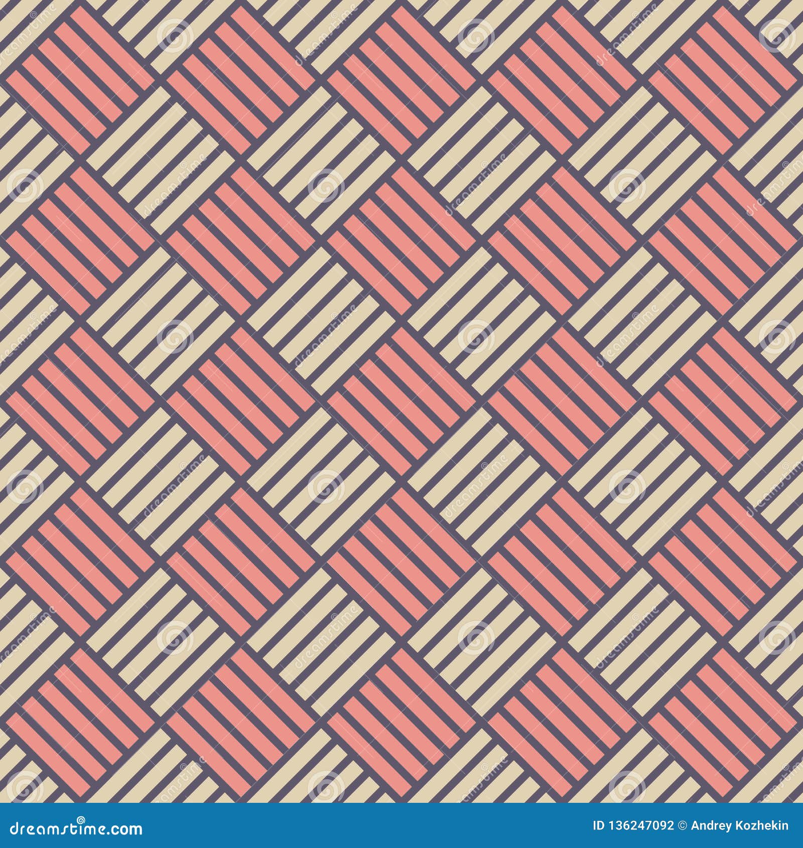 Vector Seamless Pattern of Intertwined Stripes. Modern Stylish Texture ...