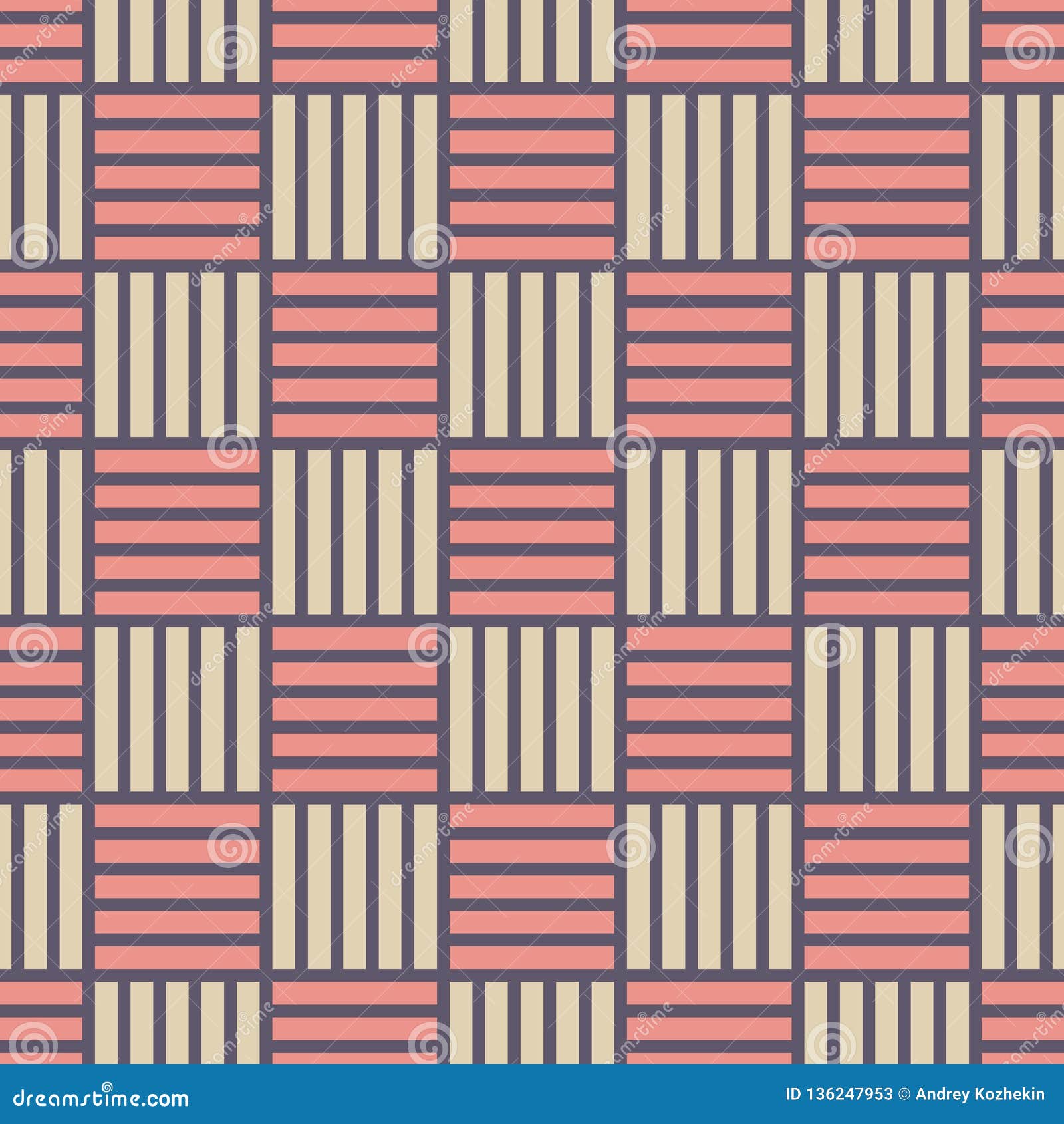 Vector Seamless Pattern of Intertwined Stripes. Modern Stylish Texture ...