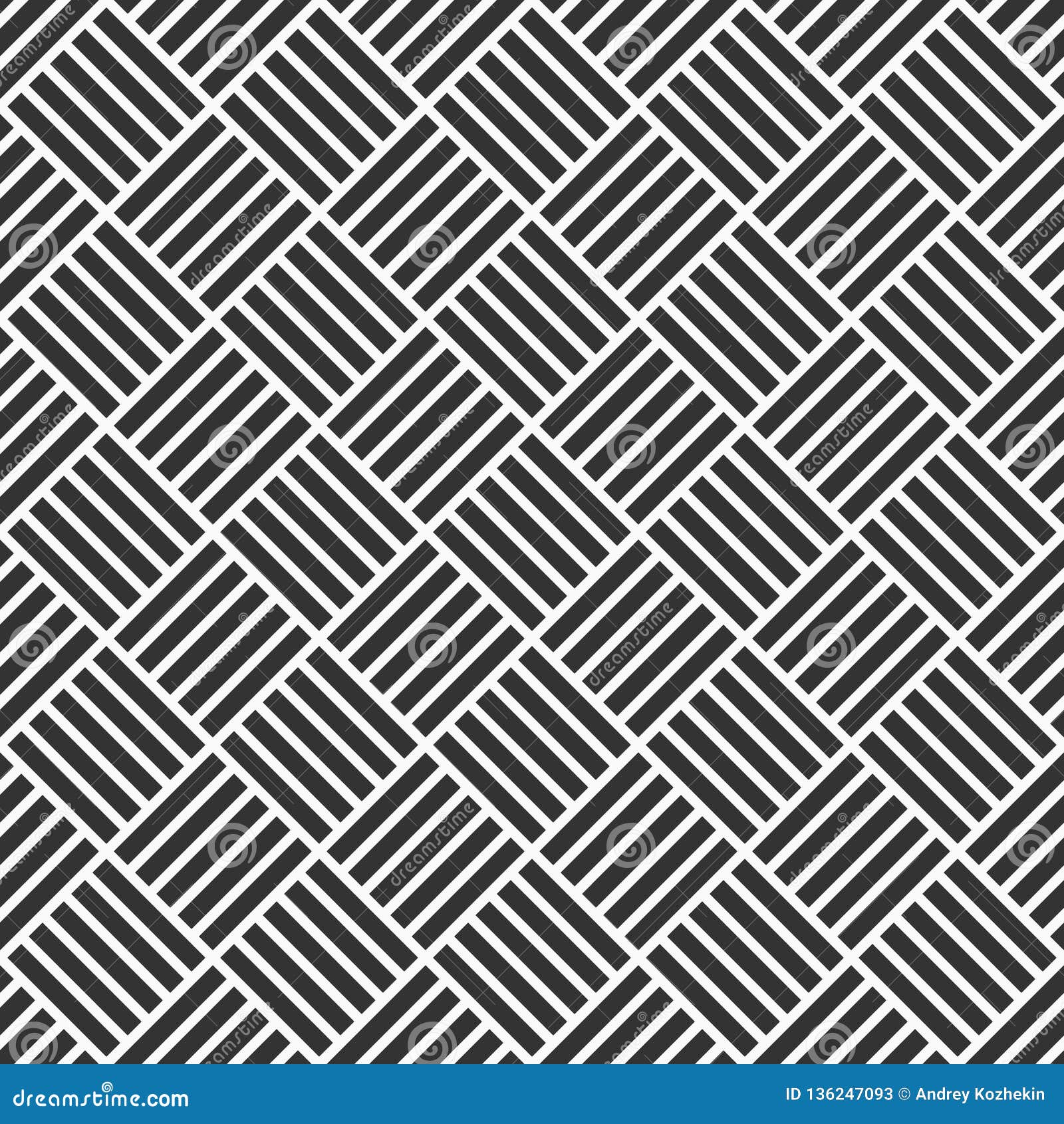 Vector Seamless Pattern of Intertwined Stripes. Modern Stylish Texture ...