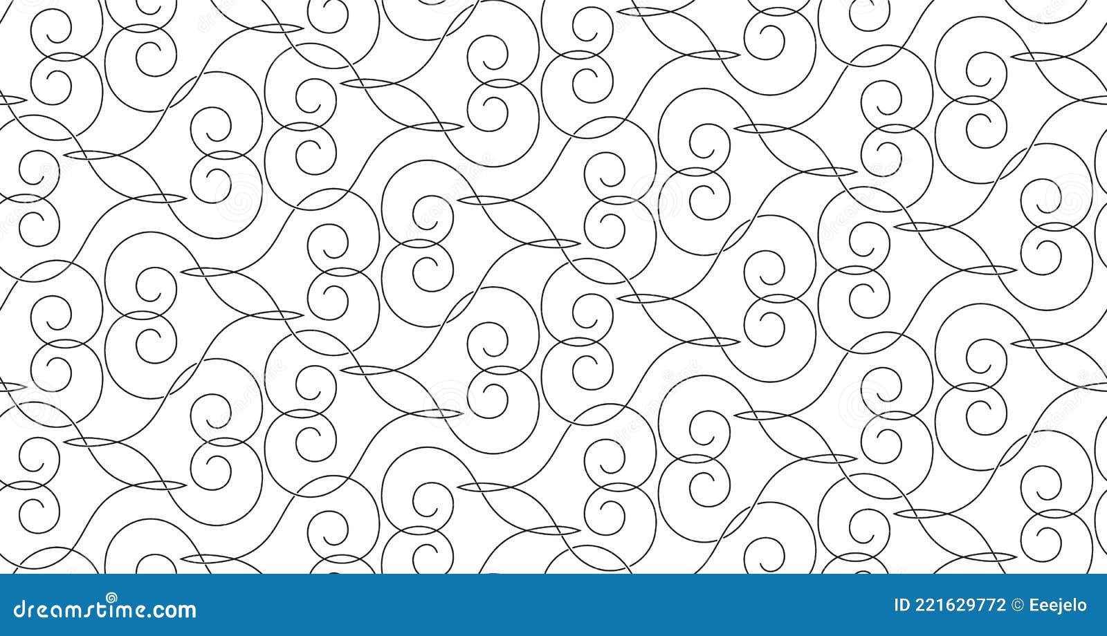 Vector Seamless Pattern of Intertwining Black Lines in the Form of ...