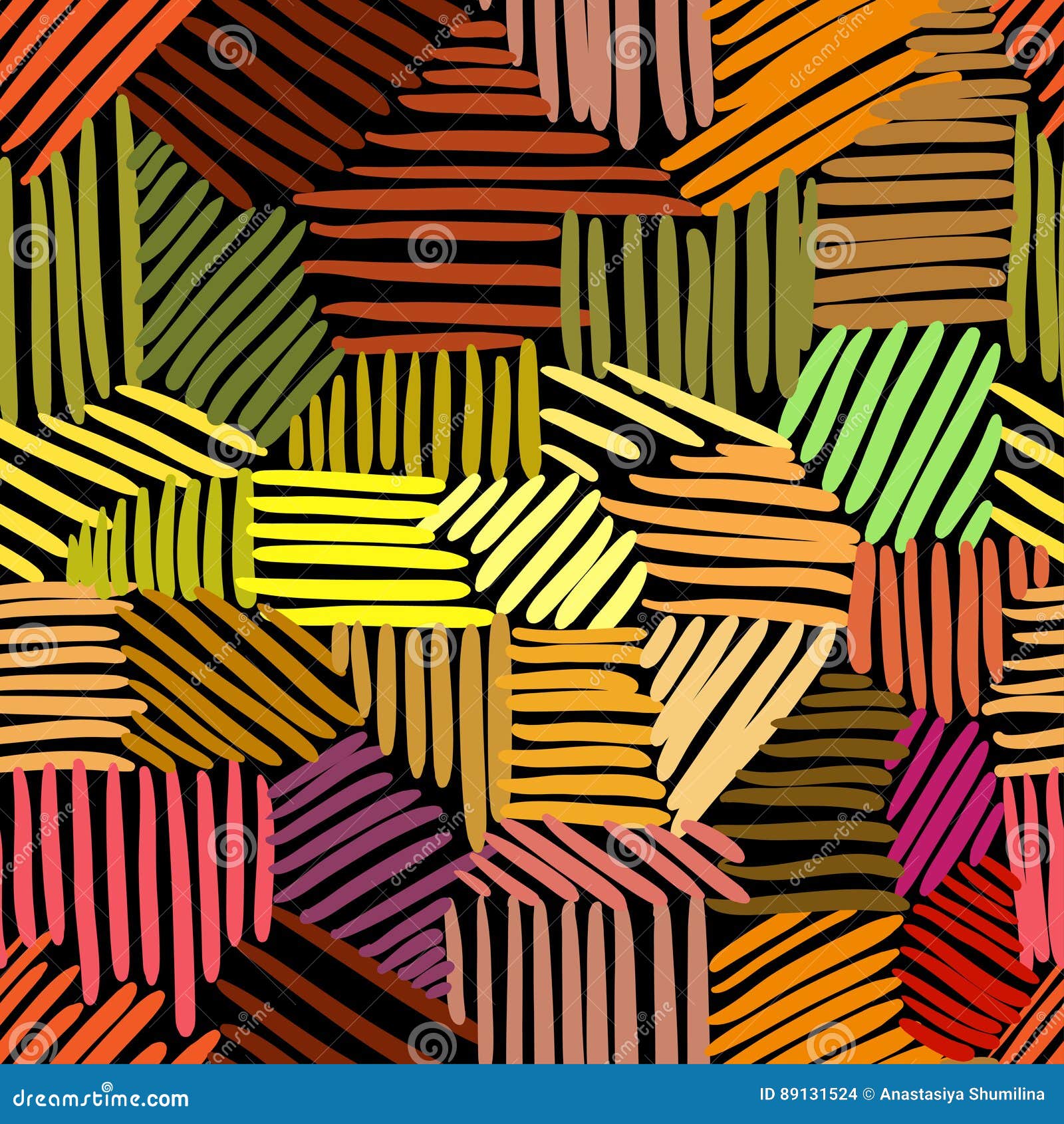 Vector Seamless Pattern with Interweaving of Lines. Stock Vector ...