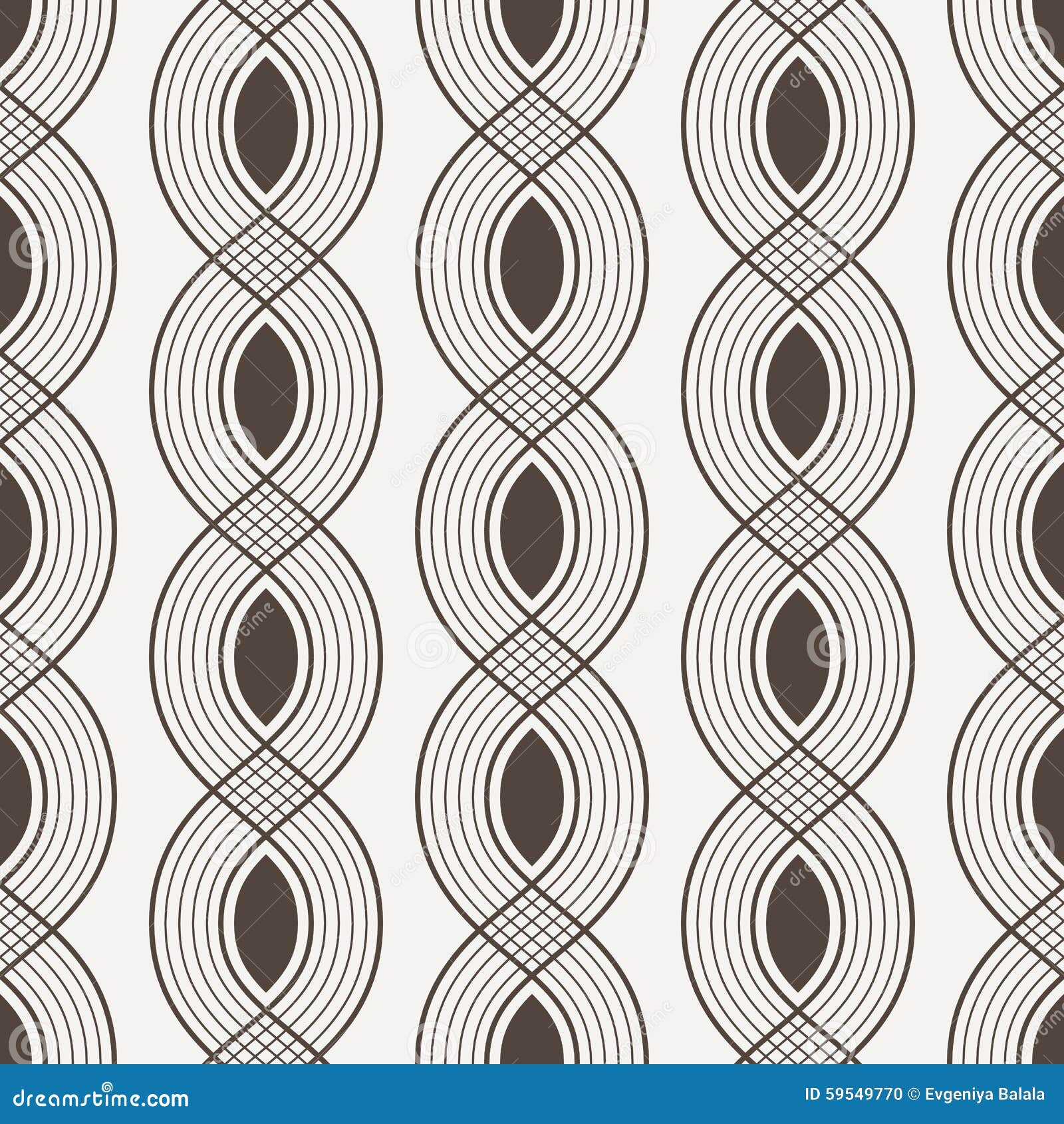 Vector Seamless Pattern of Interwoven Lines Stock Vector - Illustration ...